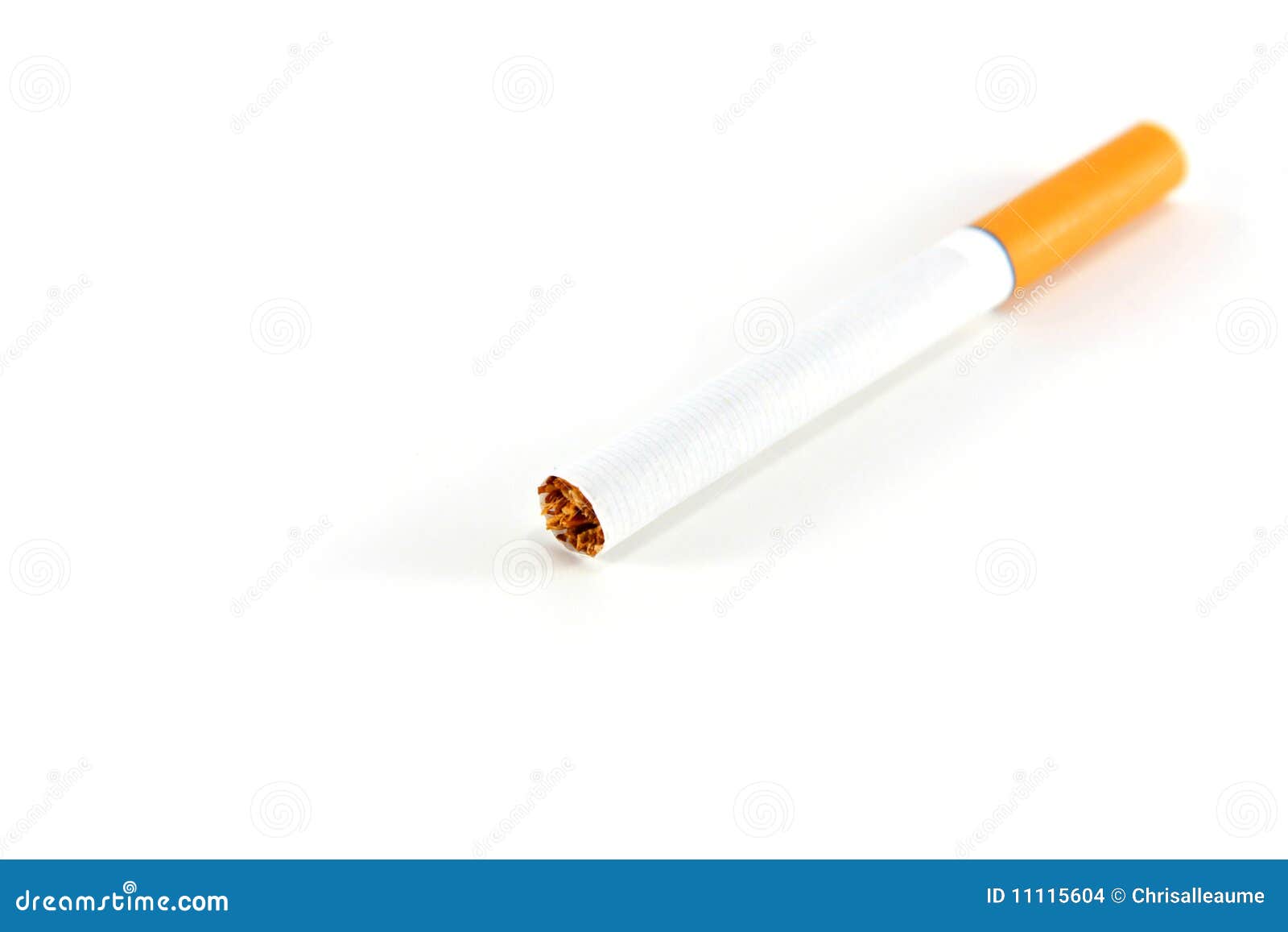 Cigarette on white stock photo. Image of product, metal - 11115604