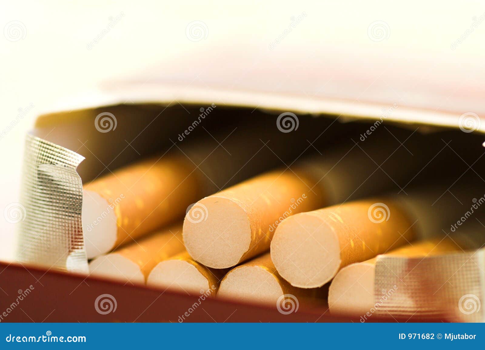 Cigarettes in box stock photo. Image of unhealthy, cigarette - 971682
