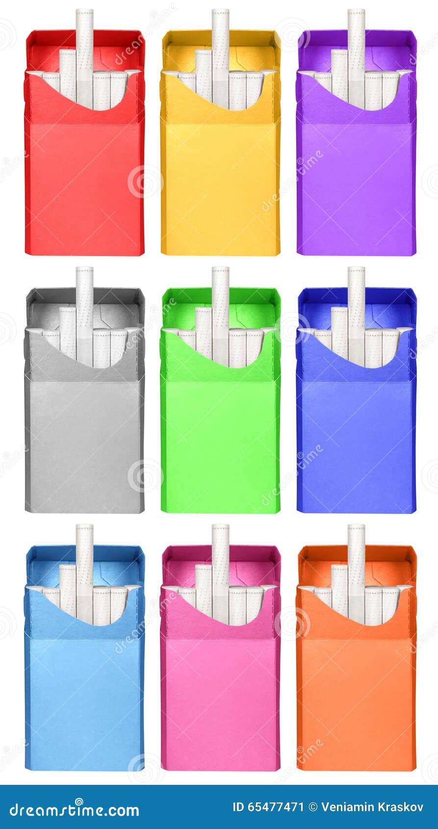 Cigarettes Box - Opened-colorful Stock Image - Image of concept ...