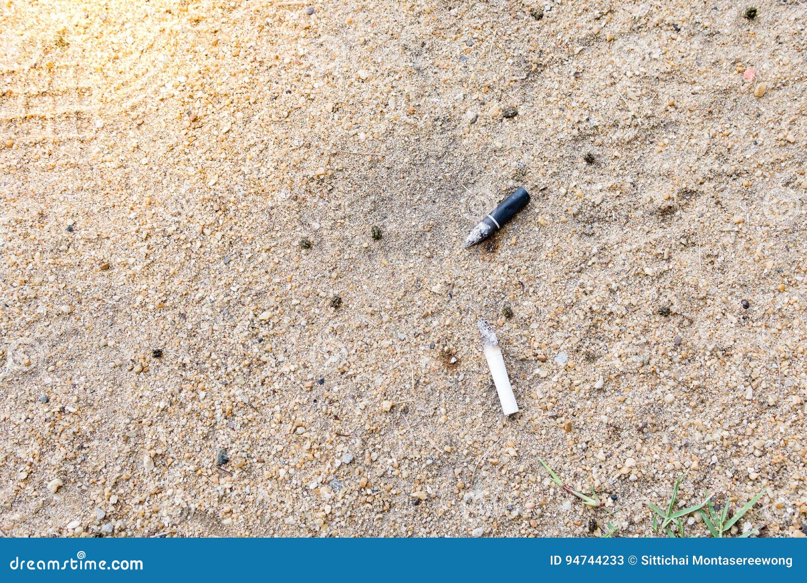 Cigarettes on the ground stock image. Image of crop, atmosphere - 94744233