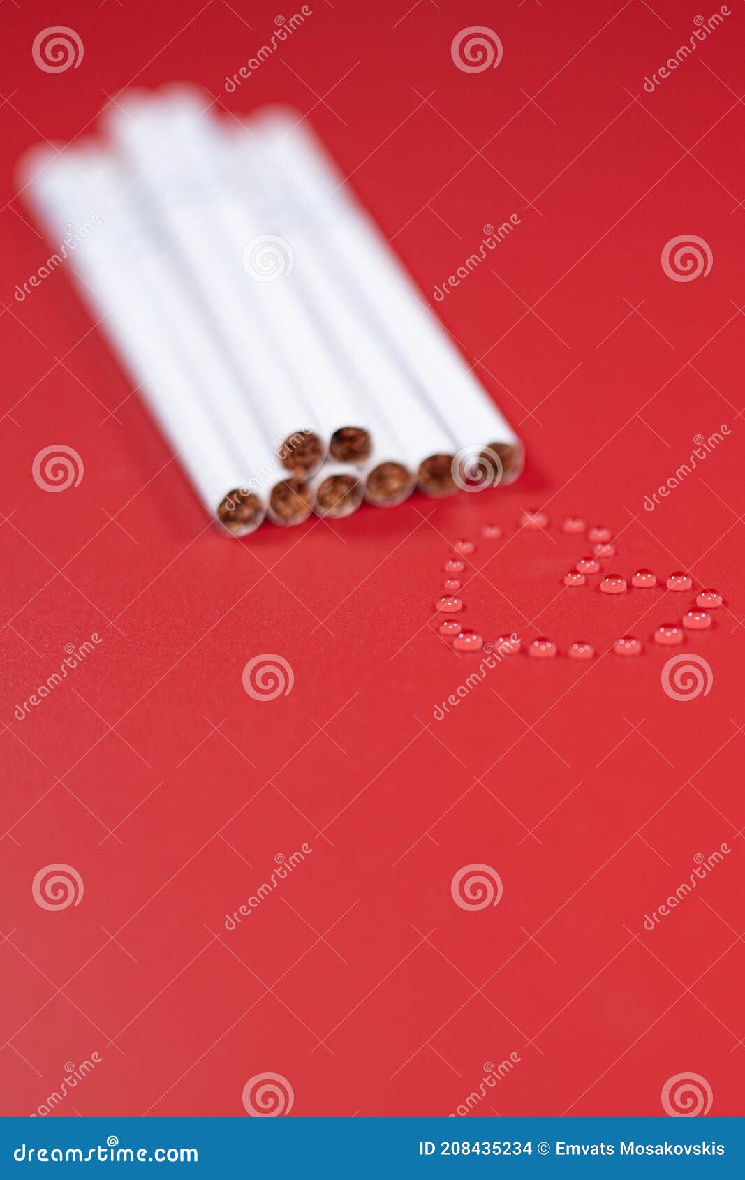 Cigarettes are Hazy Water Drops Stock Photo - Image of close, liquid ...