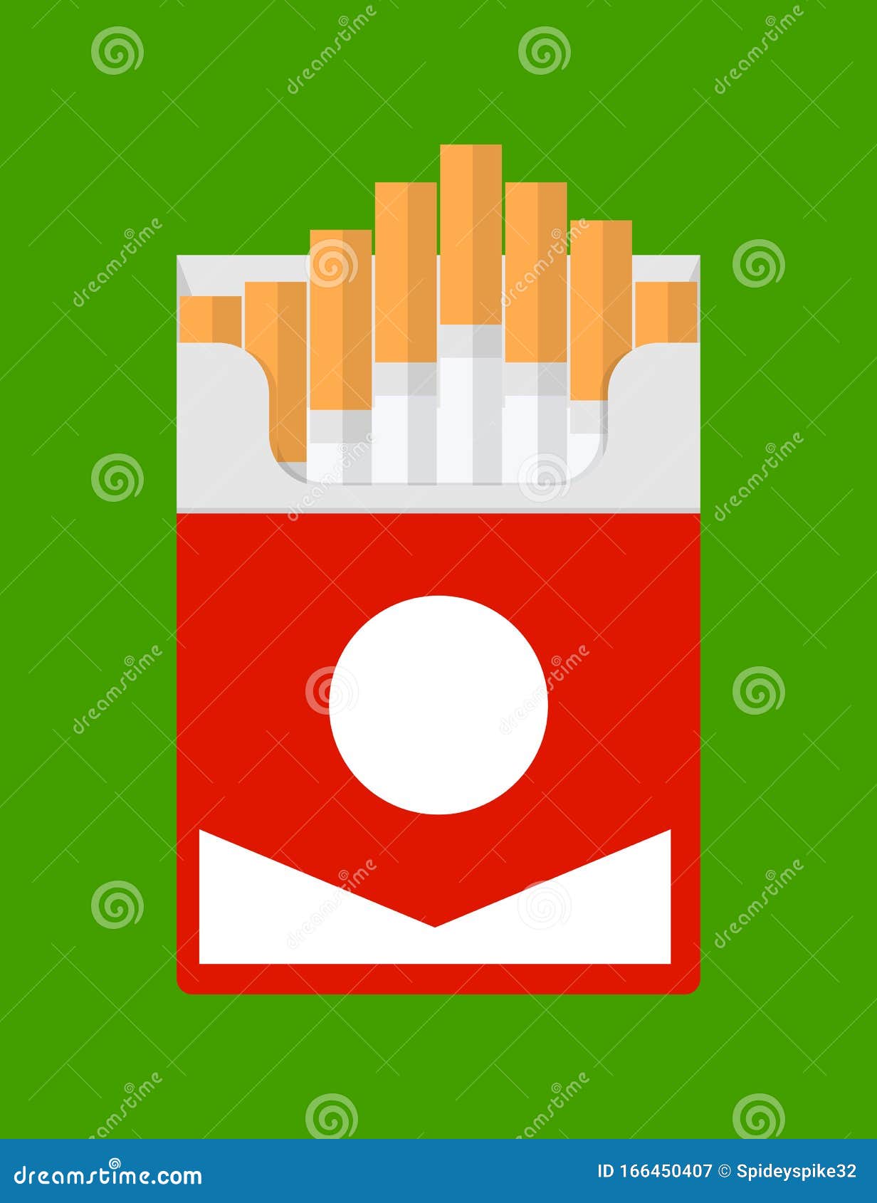 Cigarettes Inside the Red Box Stock Vector - Illustration of cartoon ...