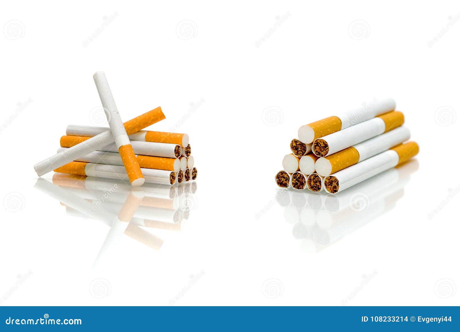 Cigarettes Isolated on White Background Stock Photo - Image of ...