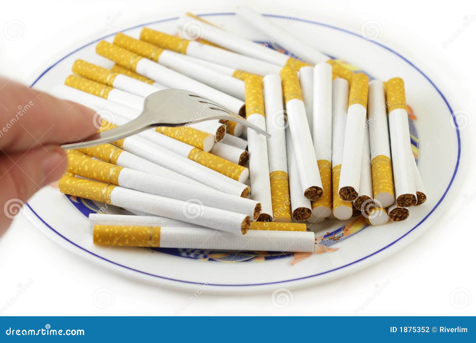 Cigarettes for Meal stock photo. Image of smoke, platen - 1875352
