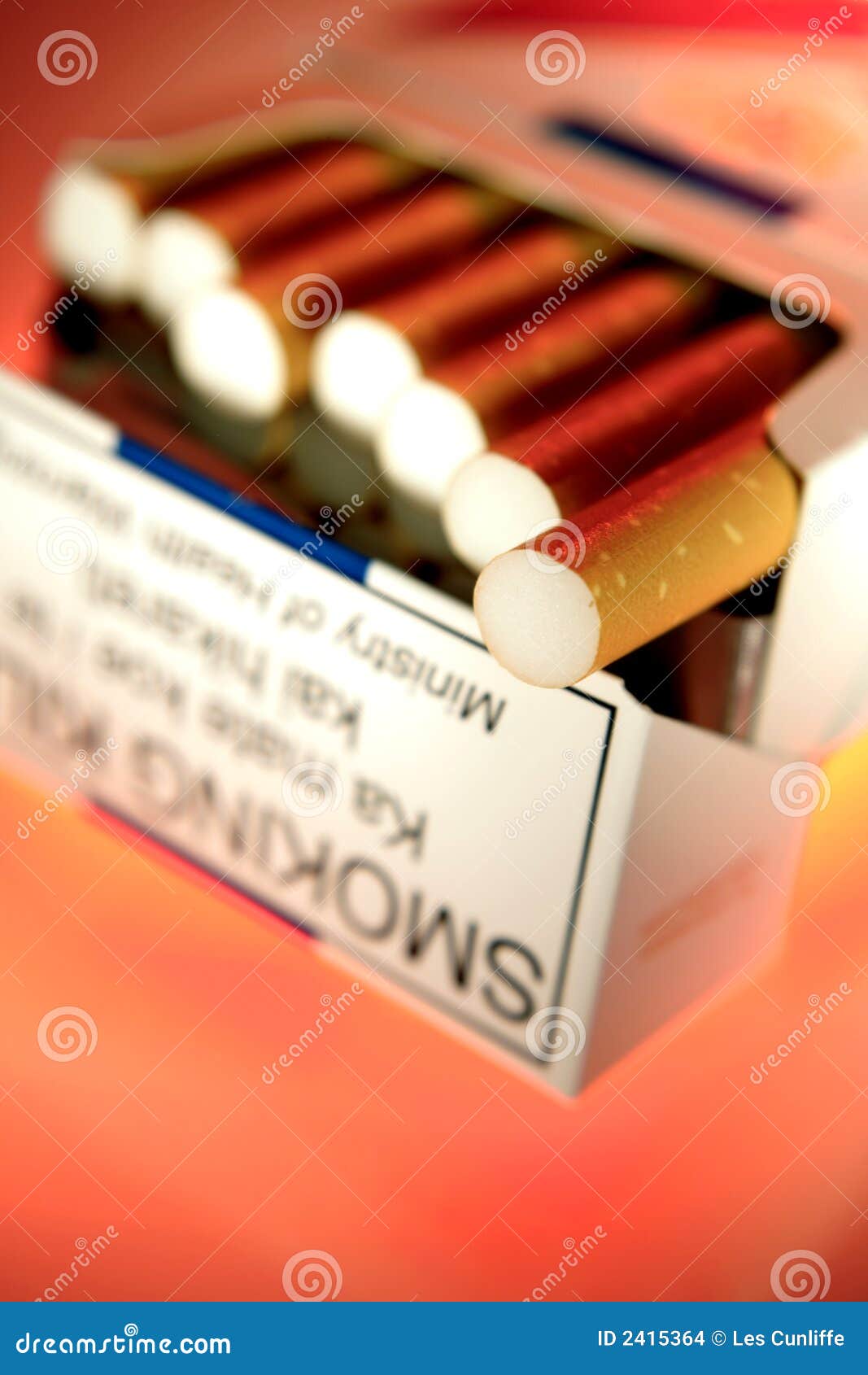 Cigarettes in a pack stock photo. Image of advertisement - 2415364