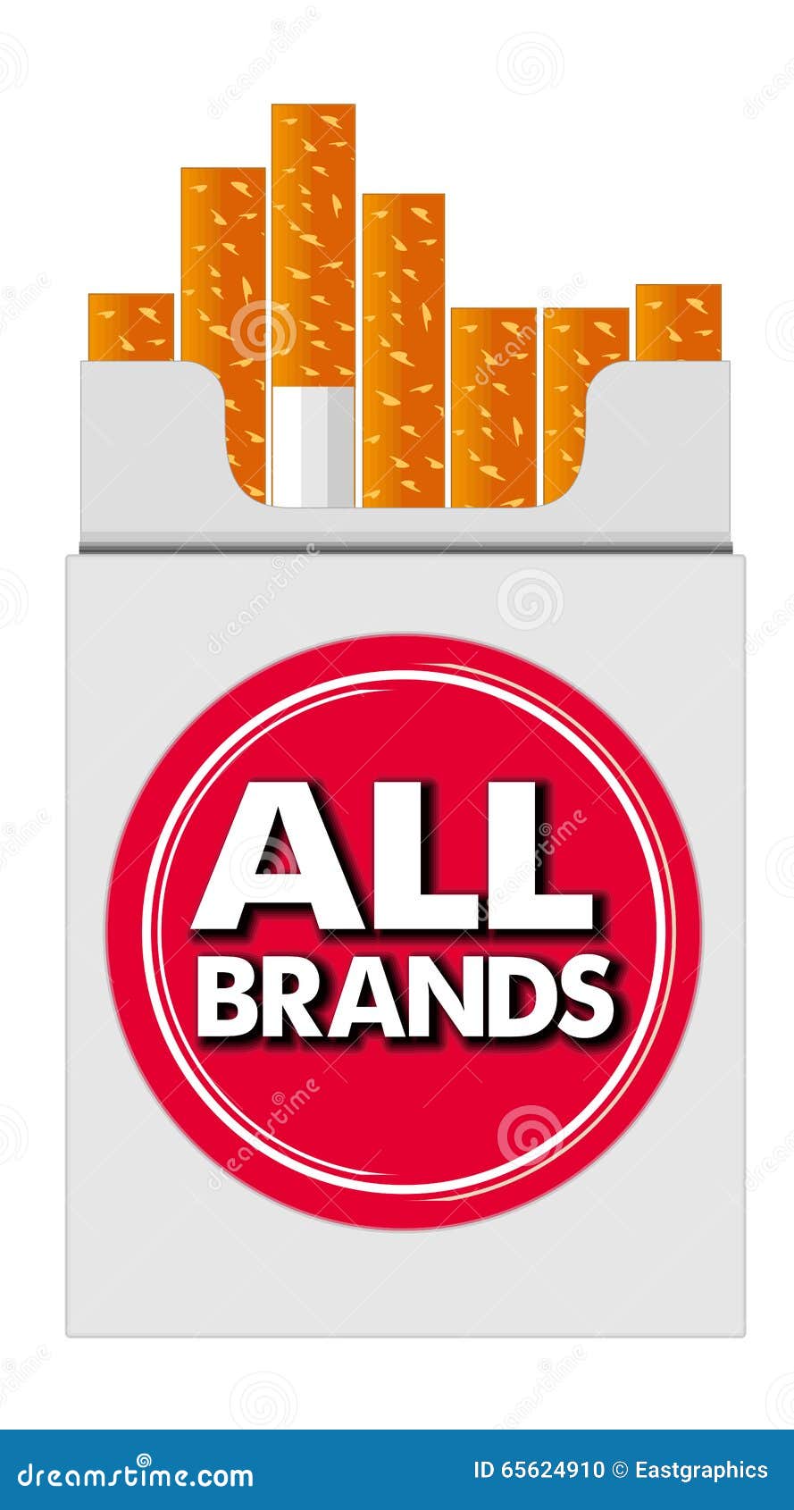 Cigarettes Pack All Brands stock vector. Illustration of closeup - 65624910