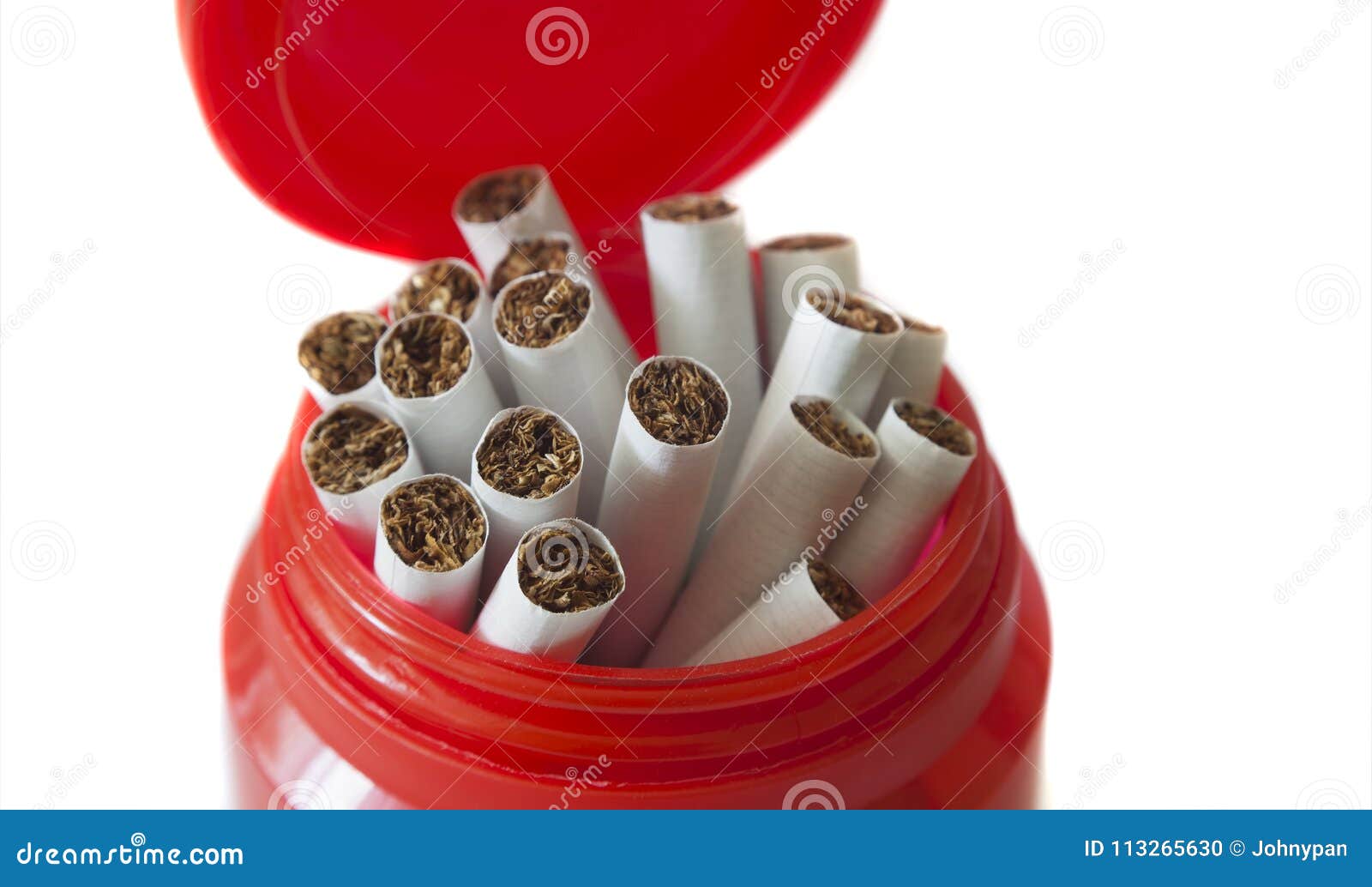 Cigarettes in a red box. stock photo. Image of narcotic - 113265630
