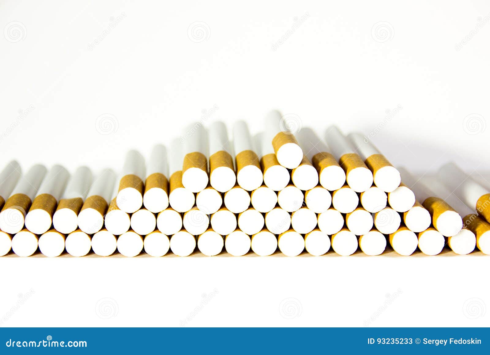 Cigarettes on White Background Stock Image - Image of abstract, loose ...