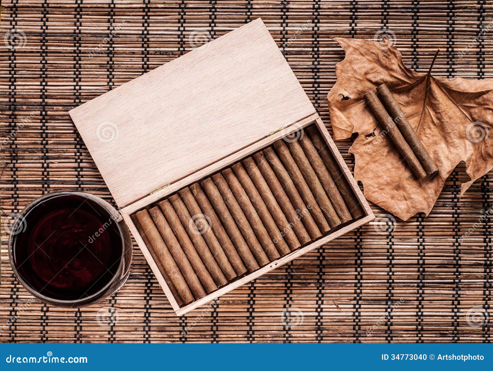 Six Tobacco Cigarillos Isolated On White Background Without Shadow ...