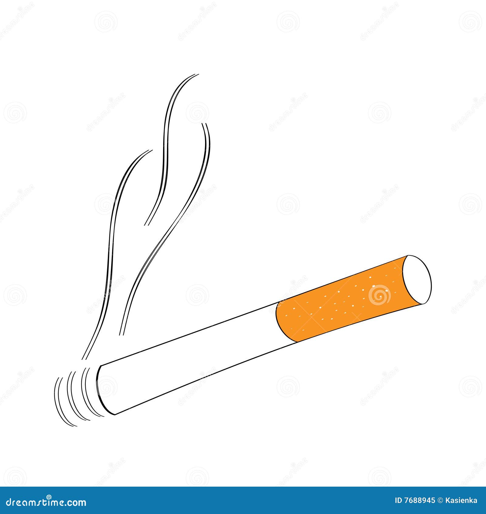 Cigarrillo Aislado En El Vector Blanco Ilustración del Vector ...