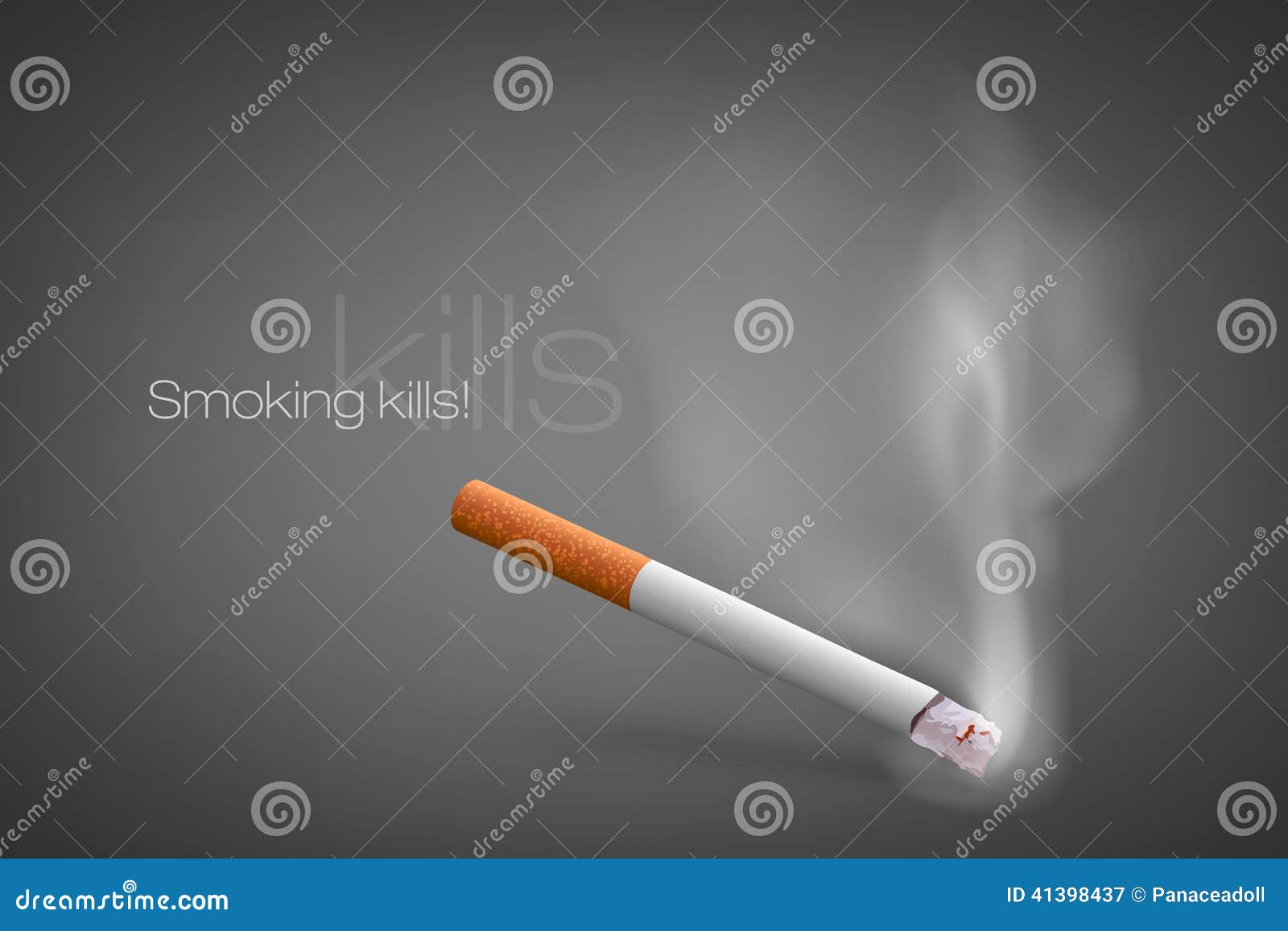 Cigarrillo Que Arde Con Un Humo Ilustración del Vector - Ilustración de ...