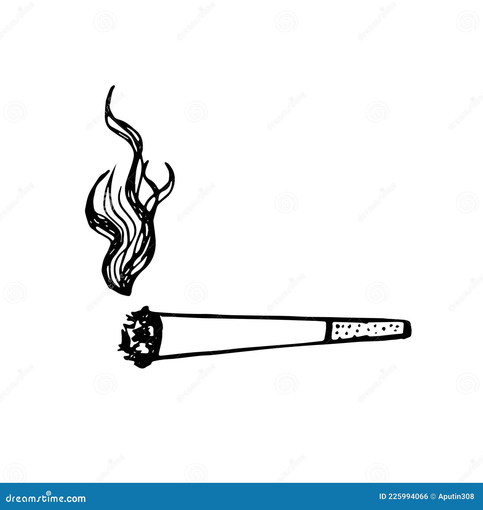 Cigarrillo Vector De Cigarrillo Silueta Negra Aislado Ilustración del ...