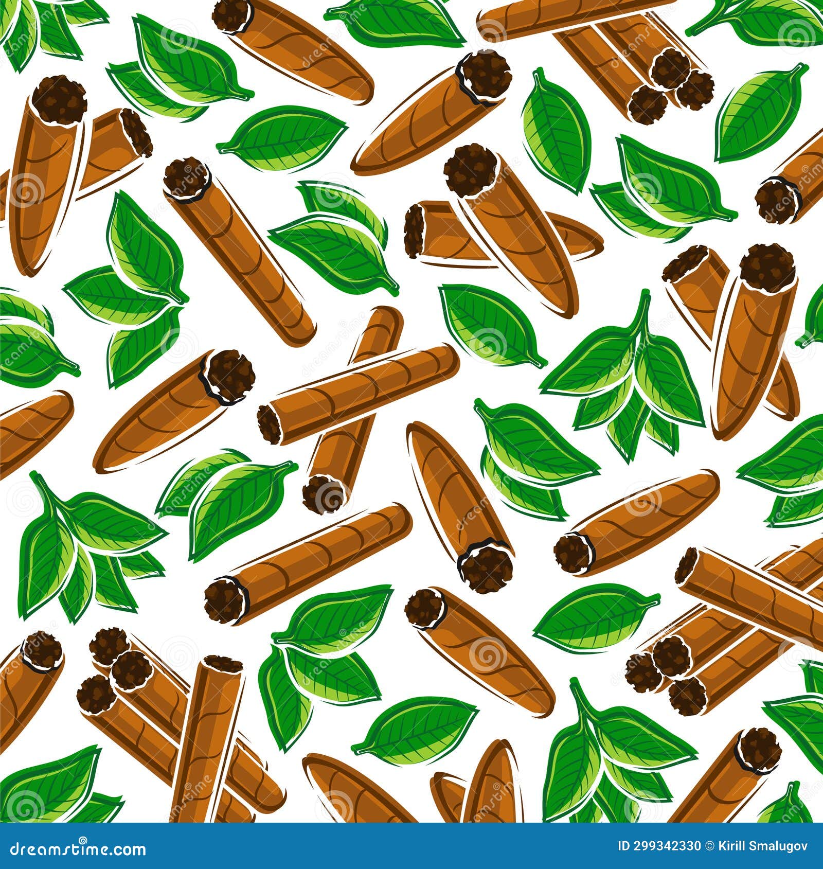 Cigars Background, Pattern Set. Collection Icon Cigar Stock Photo ...