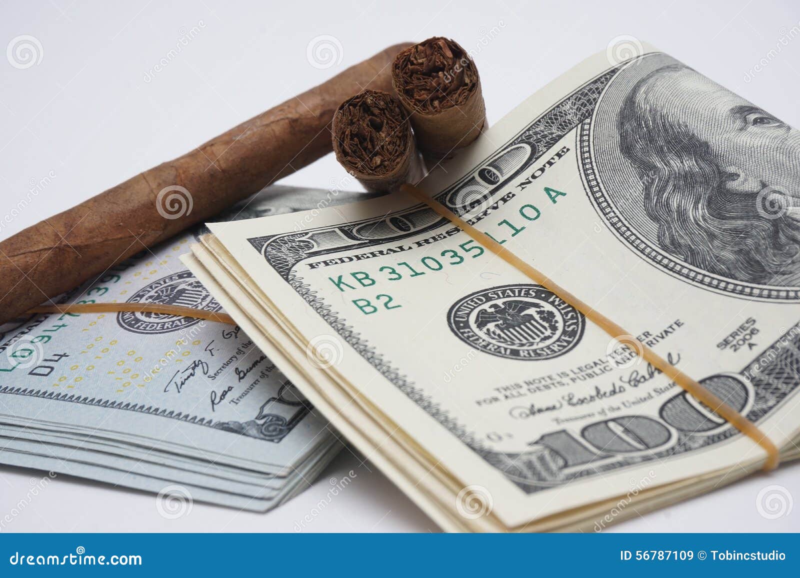 Cigars and cash stock image. Image of dollar, expensive - 56787109