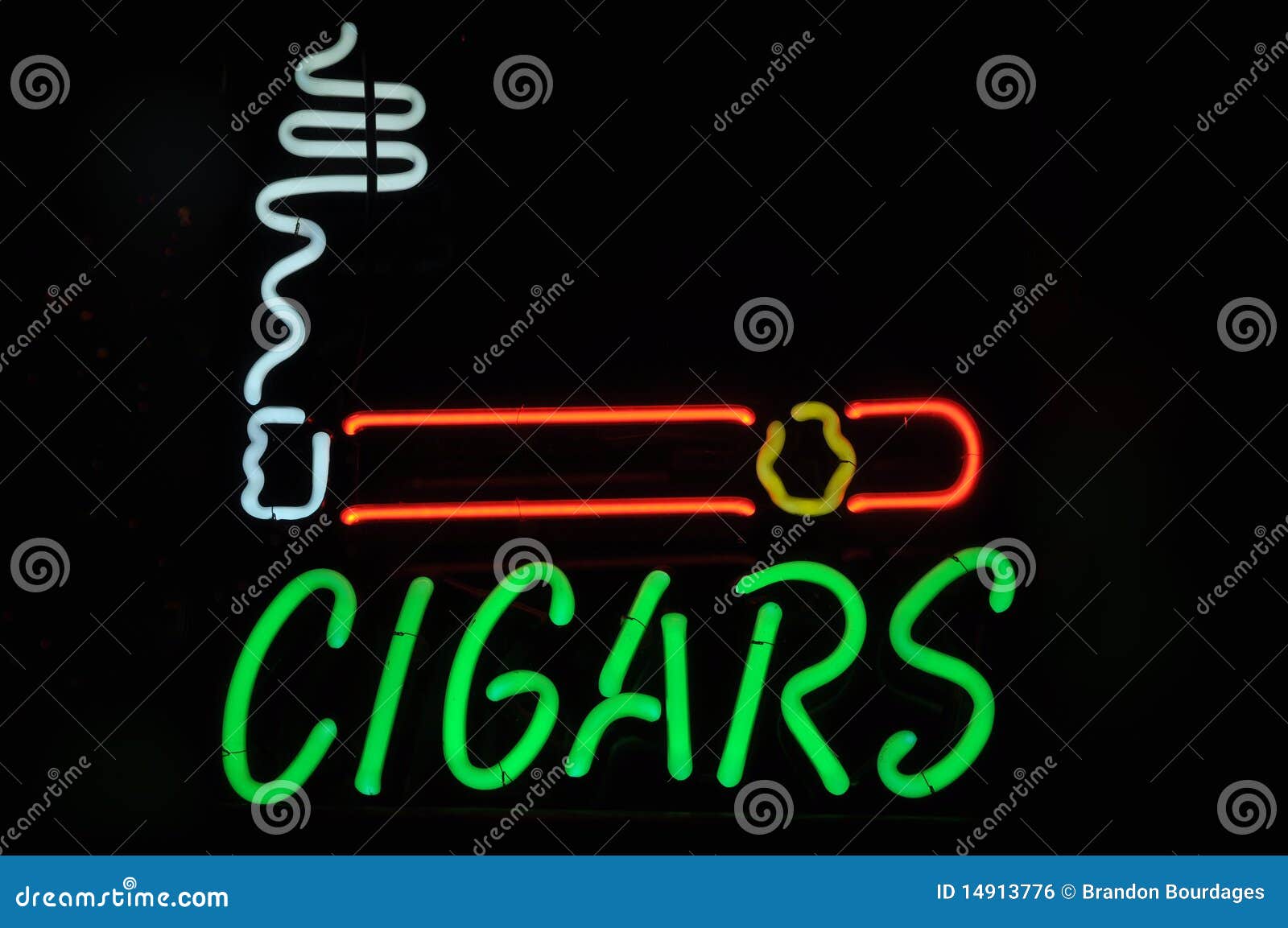 Neon Cigar Sign Stock Image | CartoonDealer.com #3792313