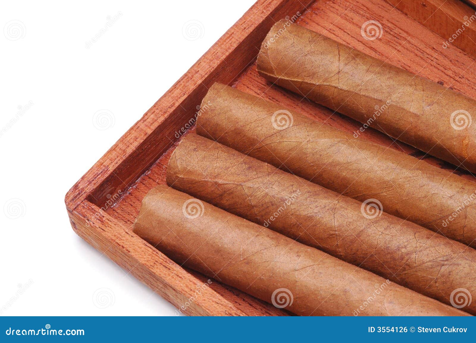 Cigars in Wood Box stock photo. Image of case, wooden - 3554126