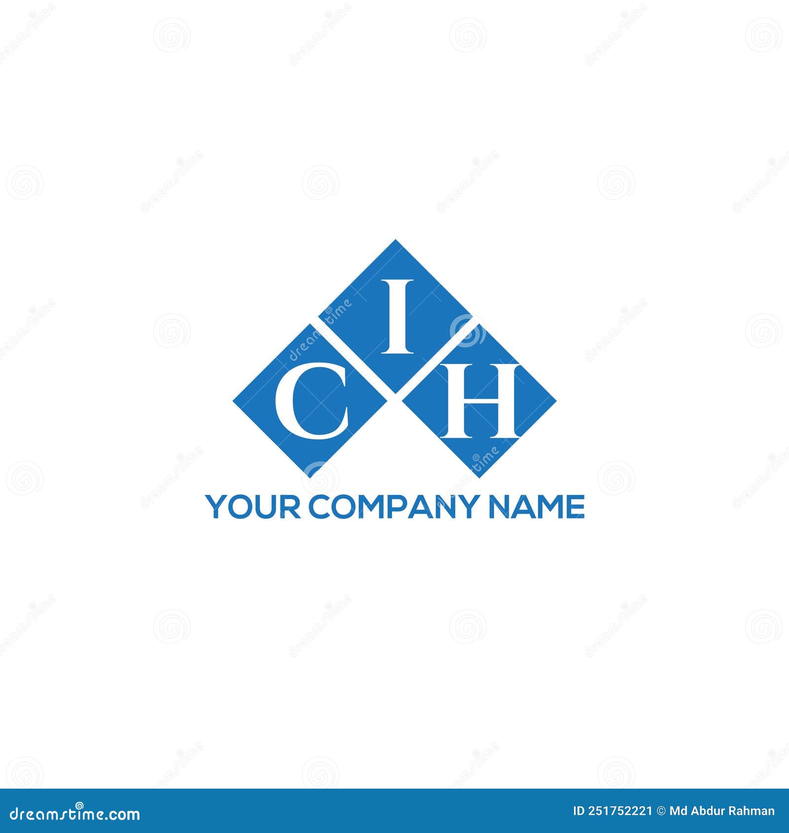 CIH Letter Logo Design on WHITE Background. CIH Creative Initials ...