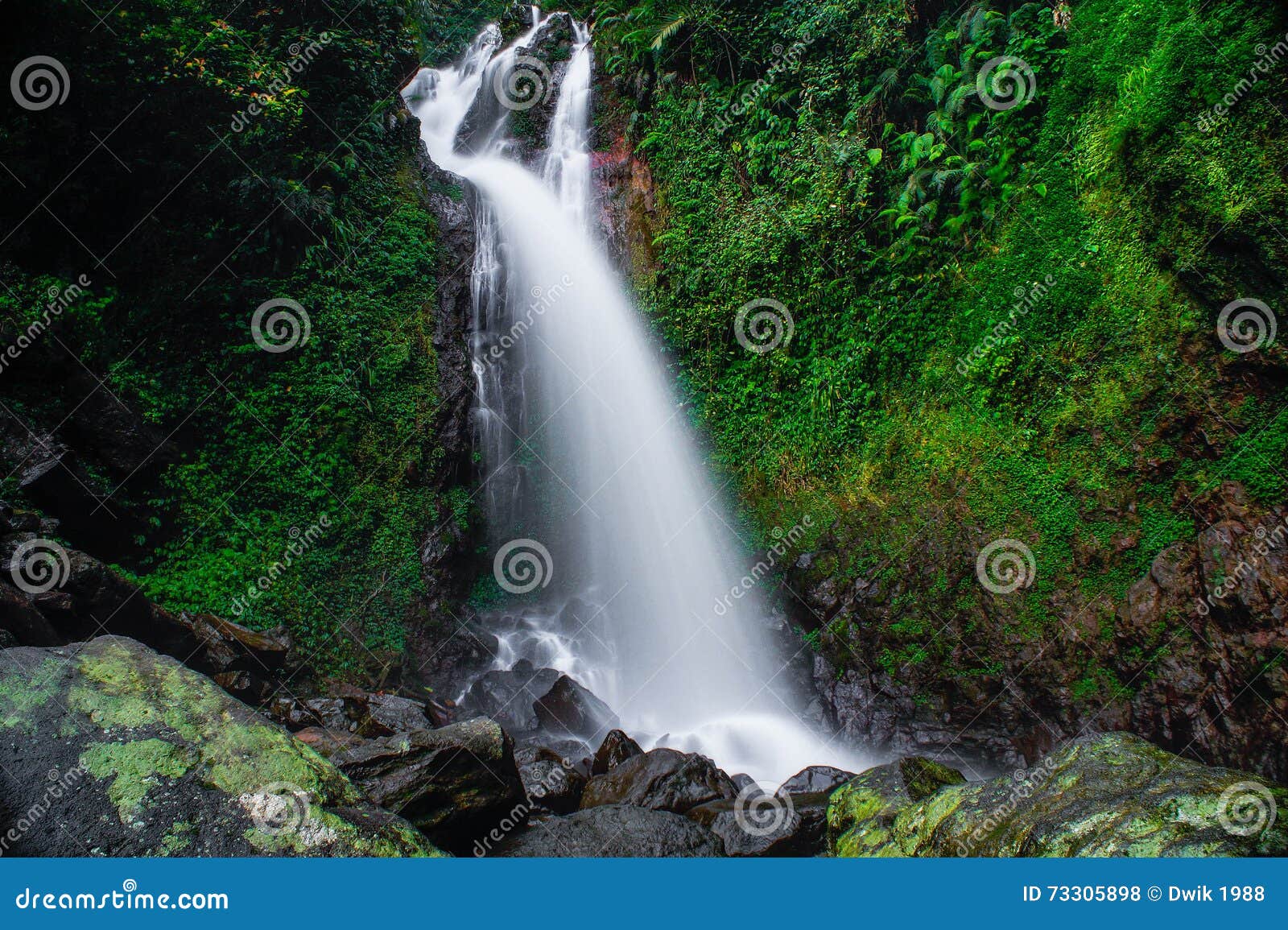 Ciherang waterfall stock photo. Image of nature, stone - 73305898
