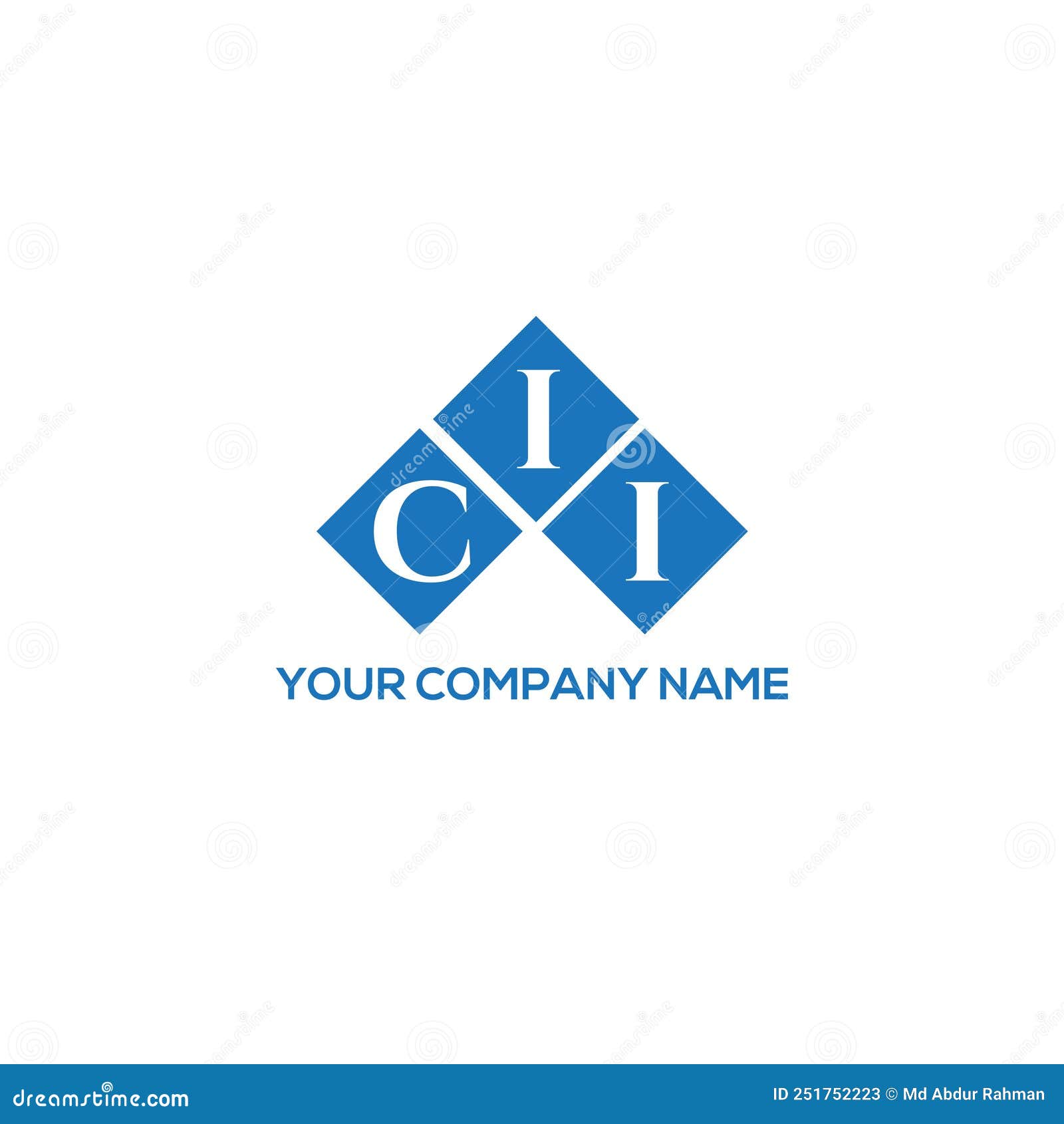 CII Letter Logo Design on WHITE Background. CII Creative Initials ...