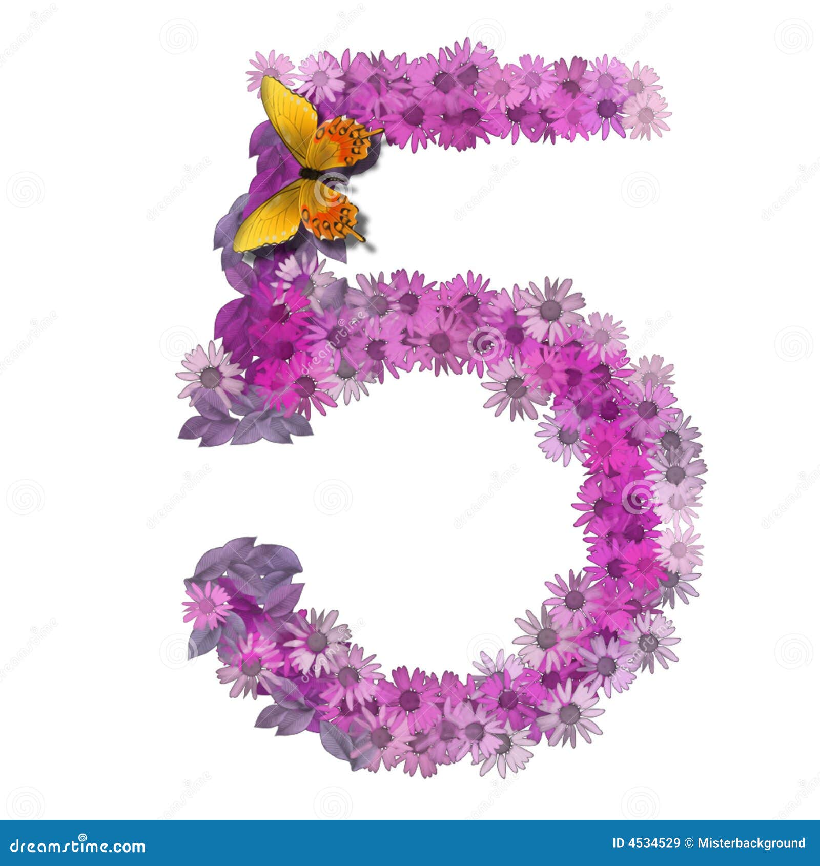 Cijfer Of Nummer 5 Royalty-vrije Stock Afbeeldingen - Afbeelding: 4534529