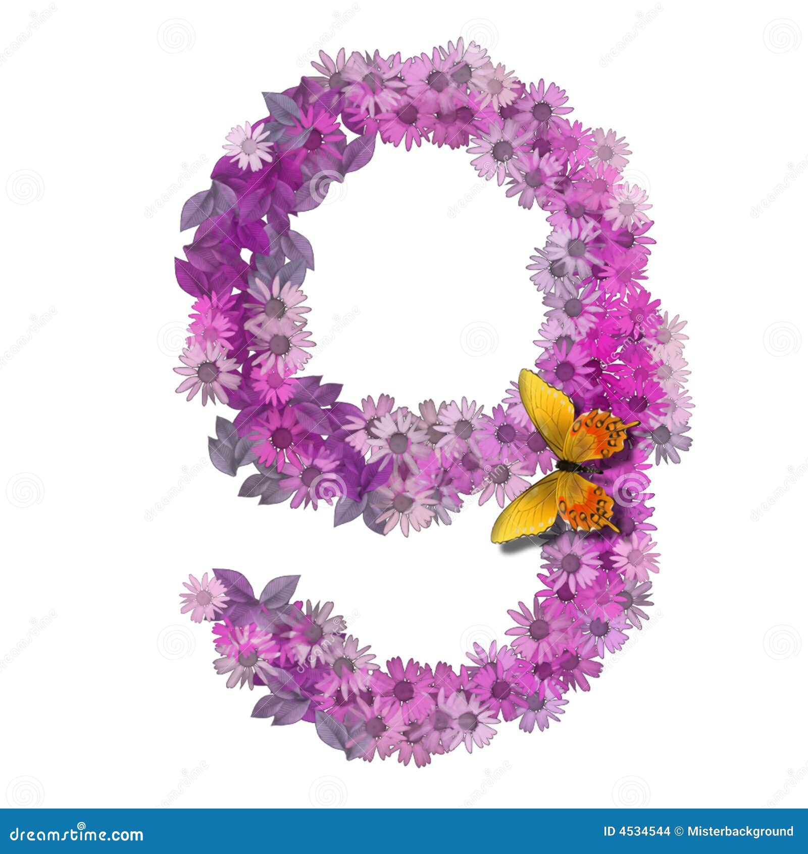 Cijfer Of Nummer 9 Stock Afbeeldingen - Afbeelding: 4534544