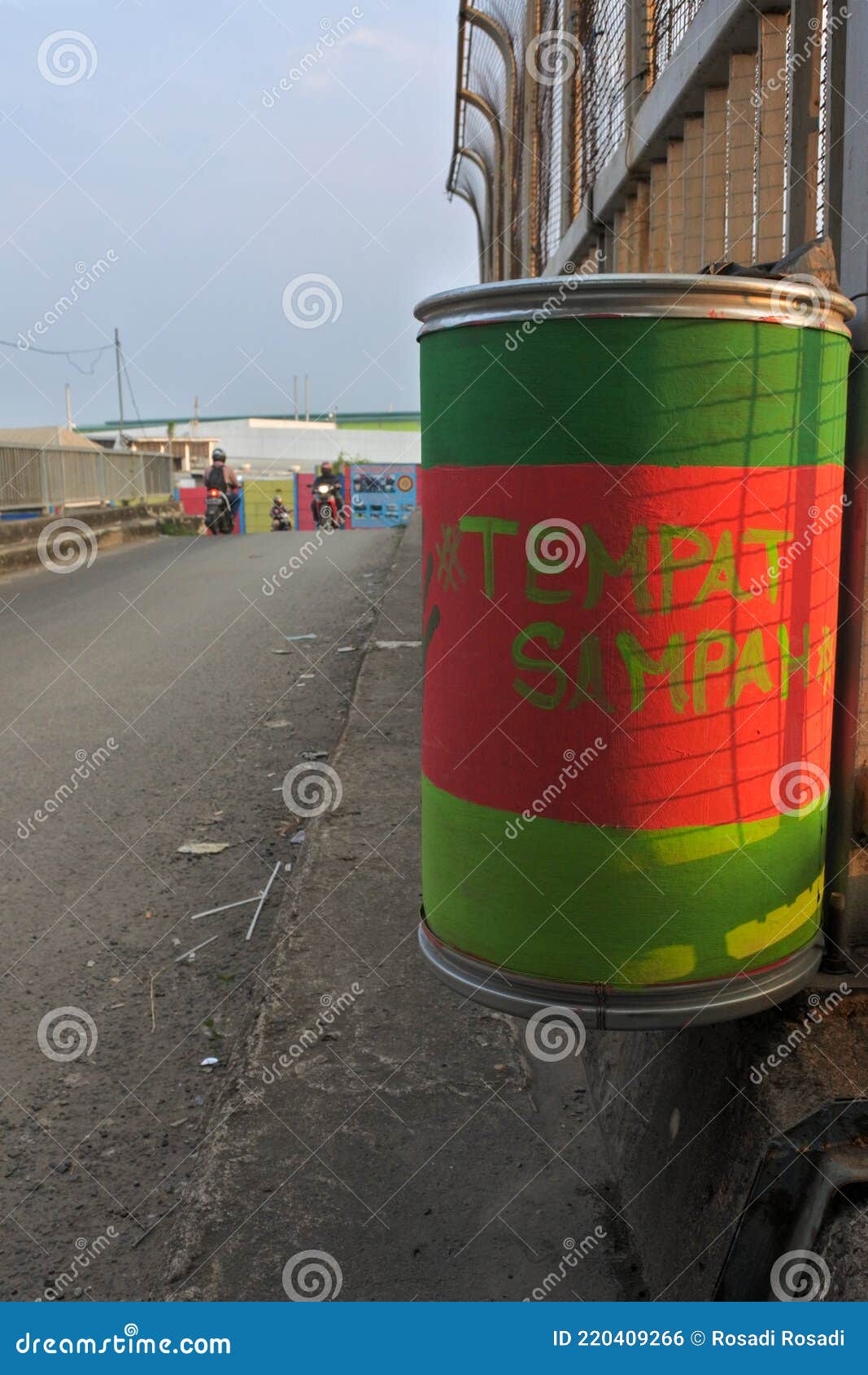 Cikarang - West Java Indonesia, June 2 -2021: Trash Can Installed on a ...