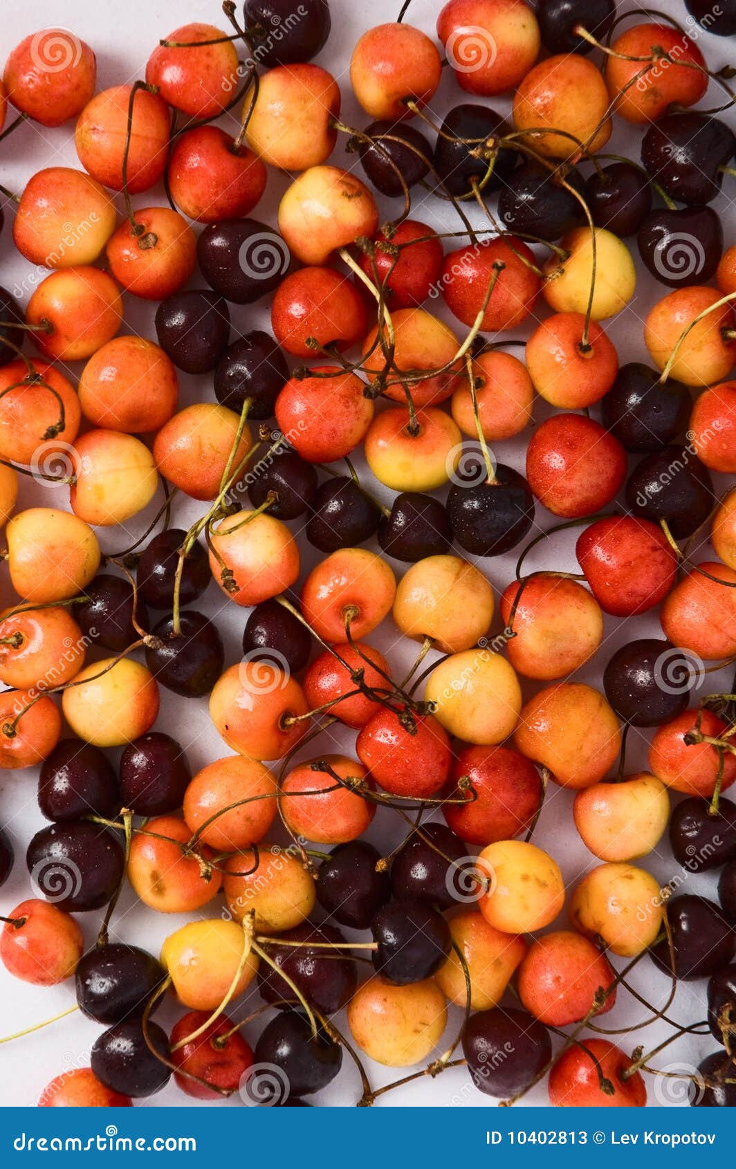 Ciliegie immagine stock. Immagine di antecedenti, rosso - 10402813