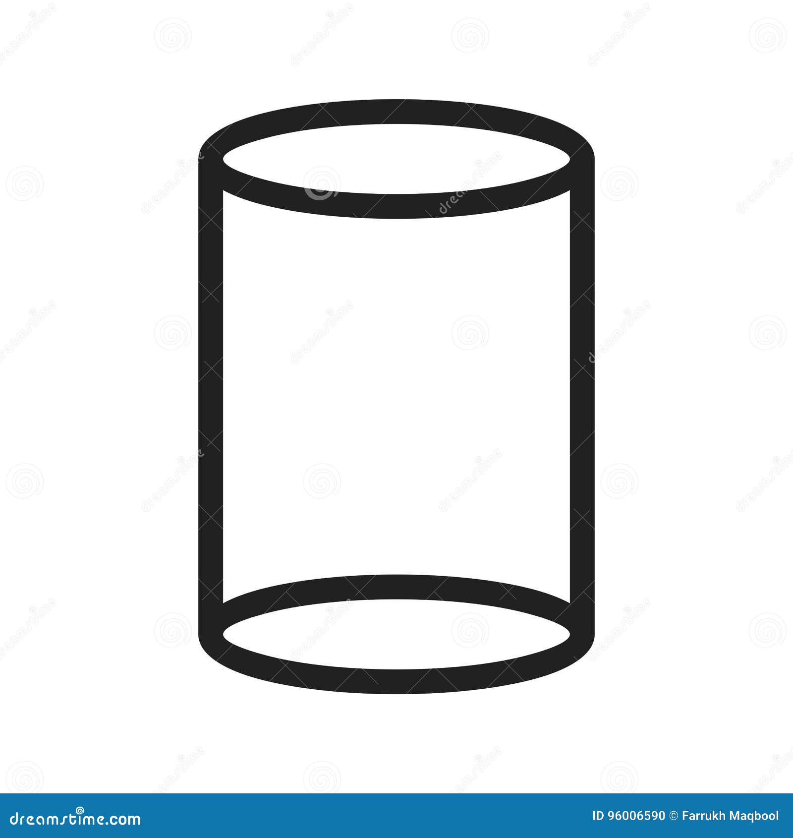 Cilindro ilustración del vector. Ilustración de forma - 96006590