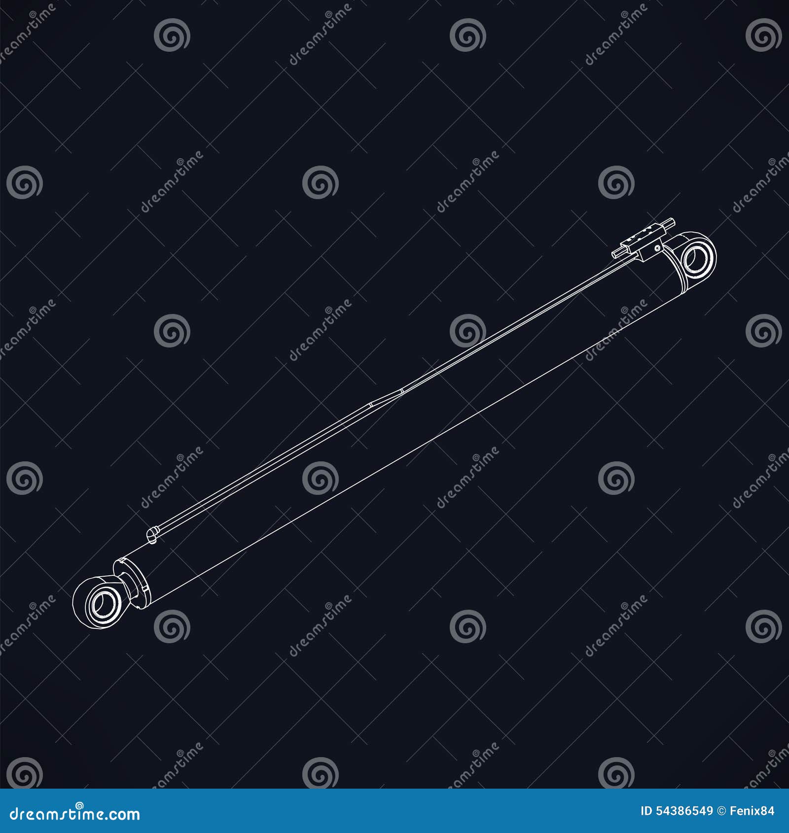 Cilindro Hidráulico Tridimensional Ilustración del Vector - Ilustración ...