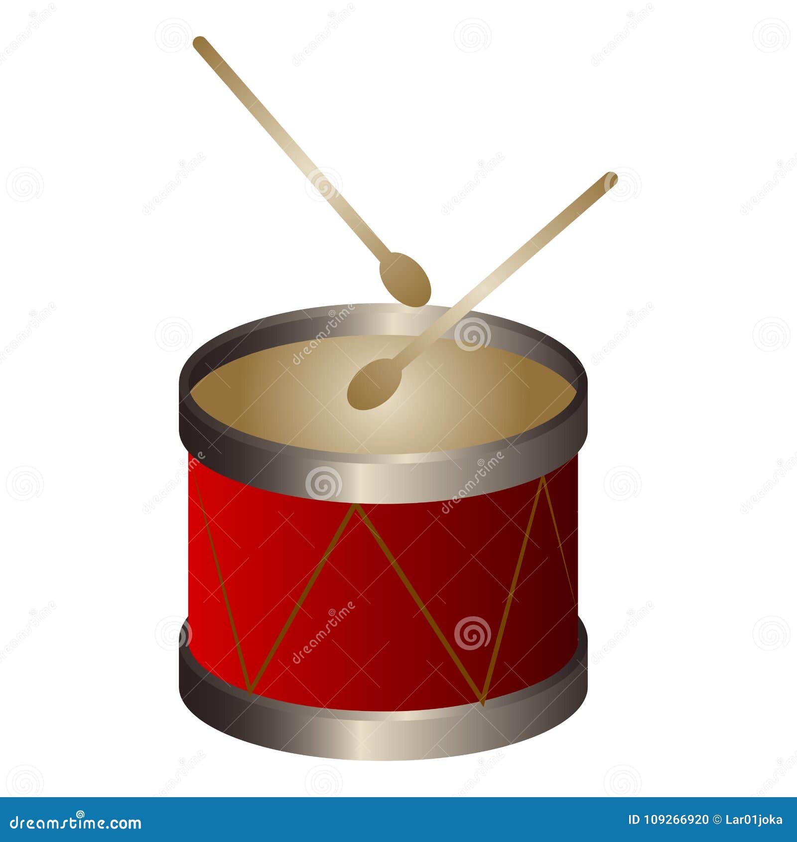 Cilindro Isolado Instrumento Musical Ilustração do Vetor - Ilustração ...