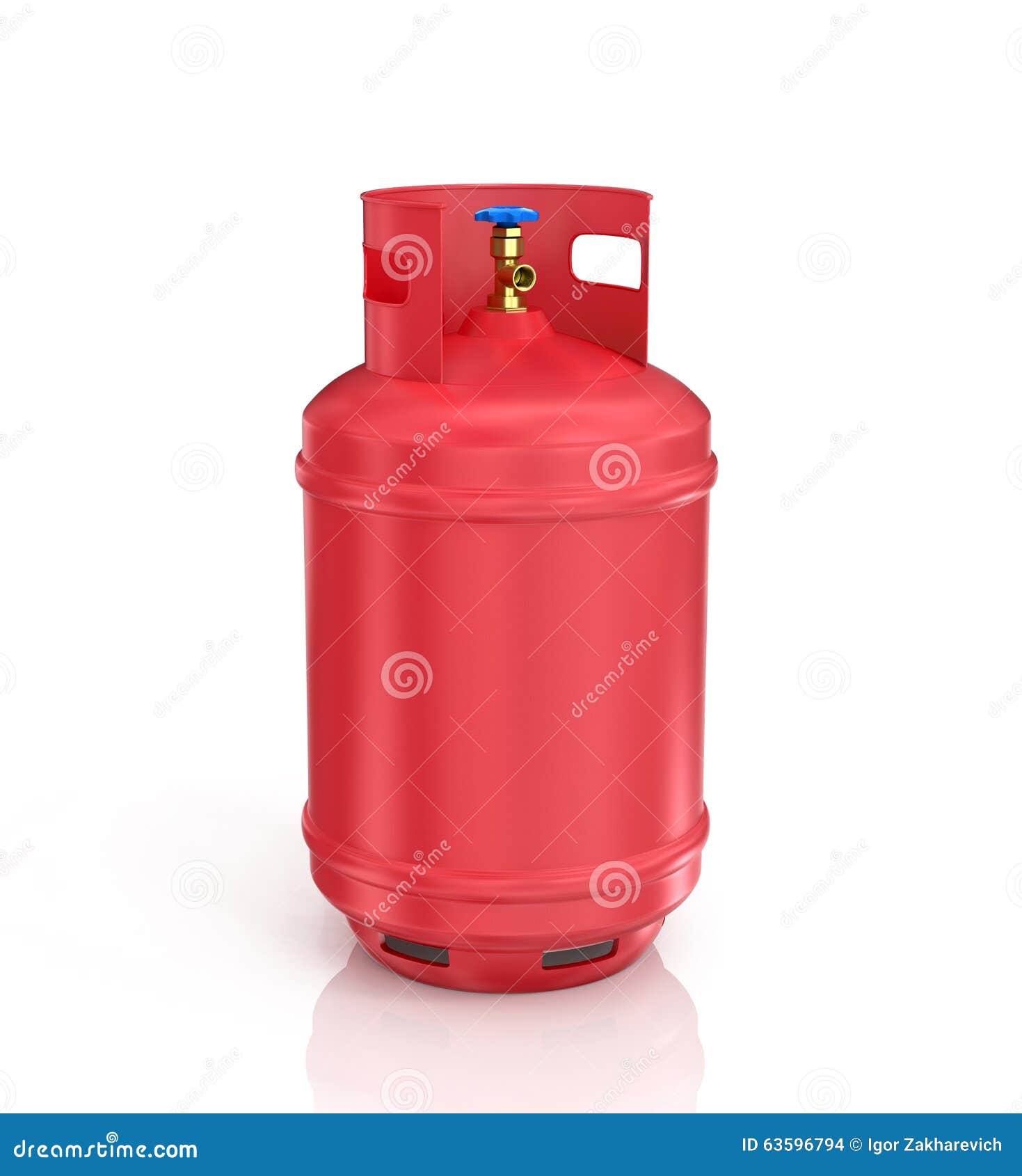 Cilindro Rosso Del Propano Con Gas Compresso Fotografia Stock ...