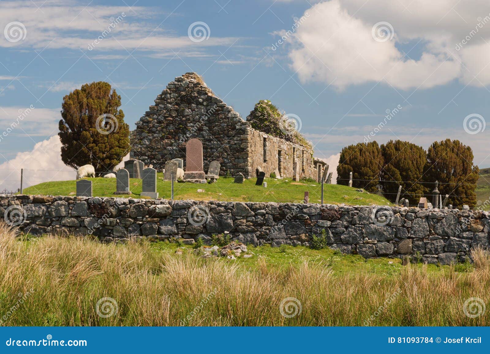 Cill Chriosd Church - Strathaird Stock Photo - Image of church ...