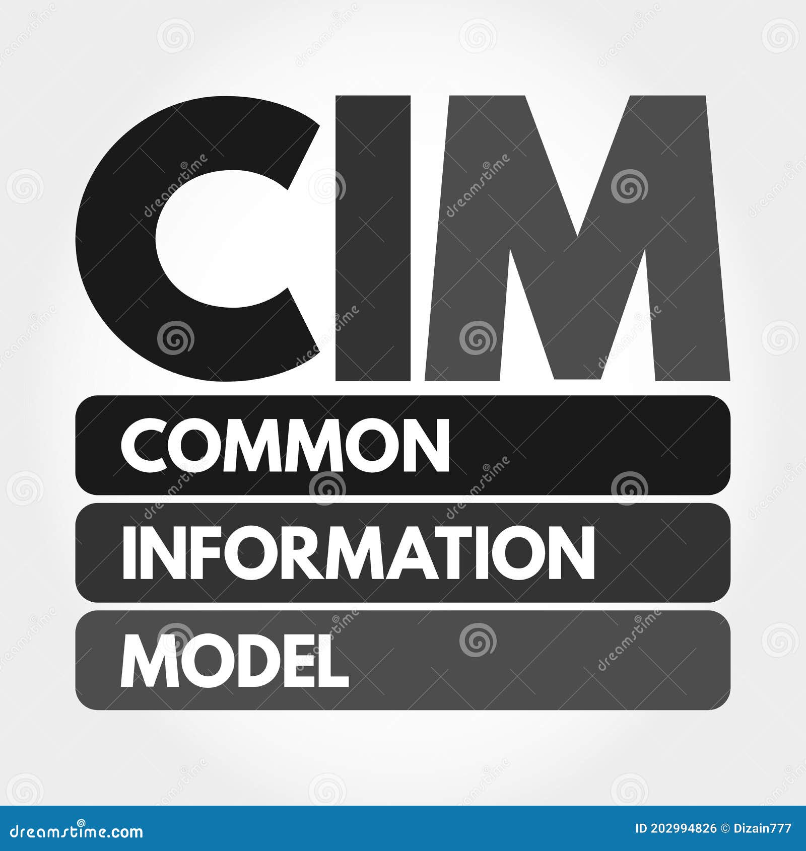 CIM - Common Information Model Acronym Stock Illustration ...