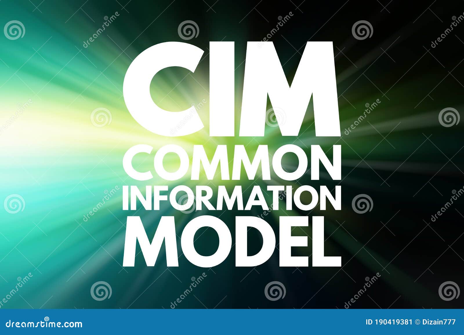 CIM, Common Information Model. Concept With Keywords, People And Icons ...