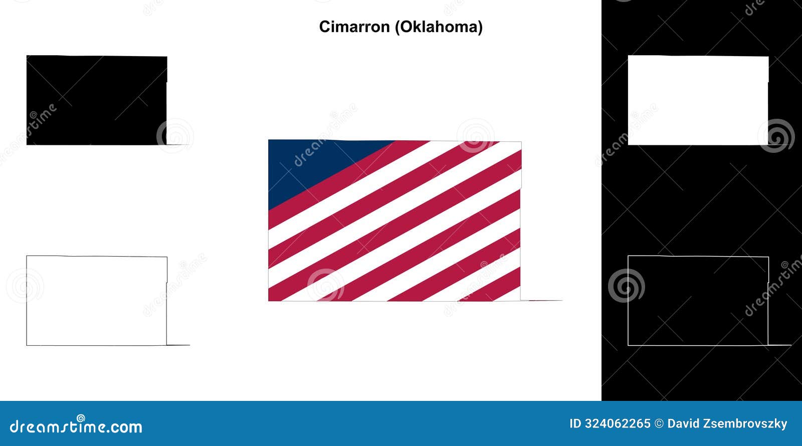 Cimarron outline map stock illustration. Illustration of template ...