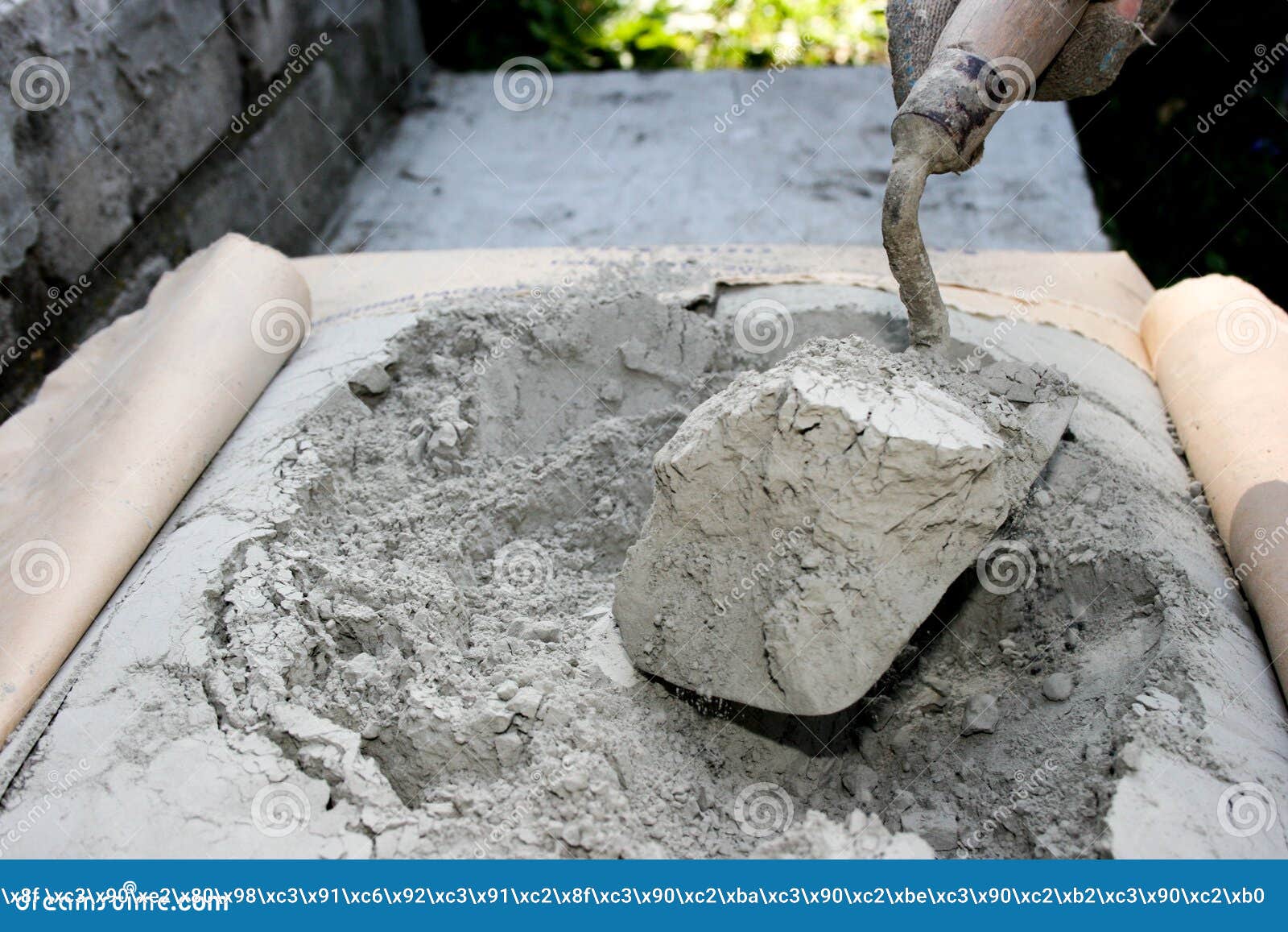 Ciment Sec Pour La Construction. Pour Rénovation Et Design Photo stock ...