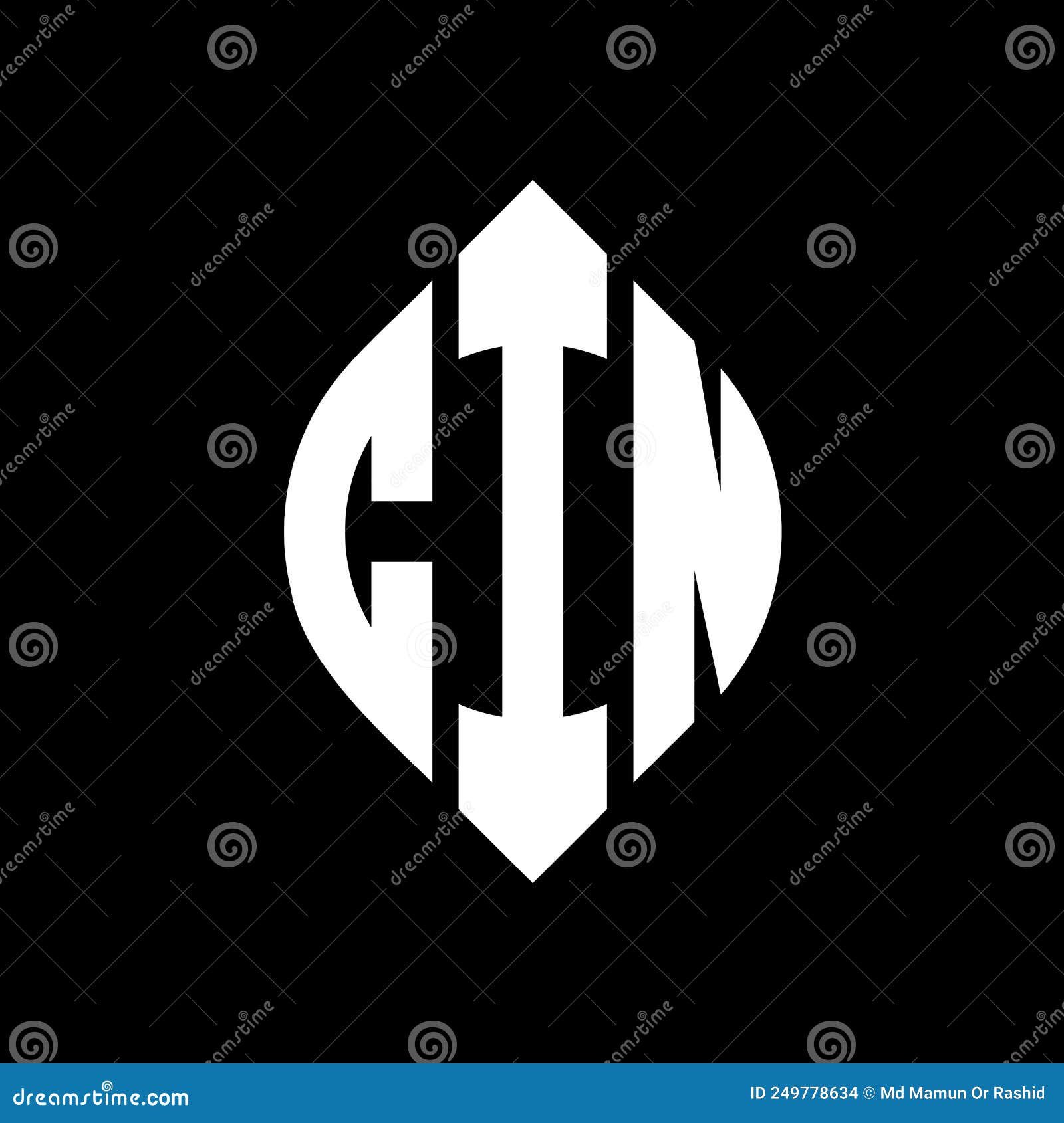 CIN Circle Letter Logo Design with Circle and Ellipse Shape. CIN ...