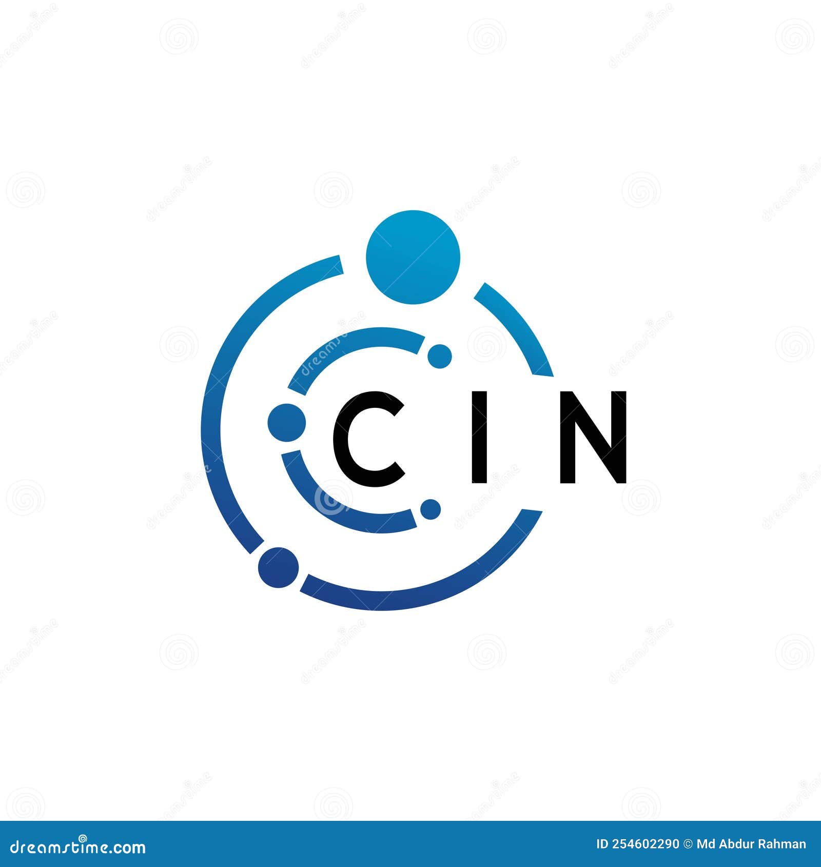 CIn Letter Logo Design On White Background. CIn Creative Initials ...