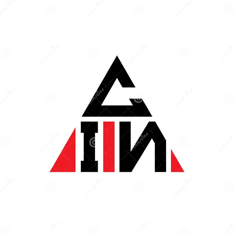 CIN Triangle Letter Logo Design with Triangle Shape. CIN Triangle Logo ...