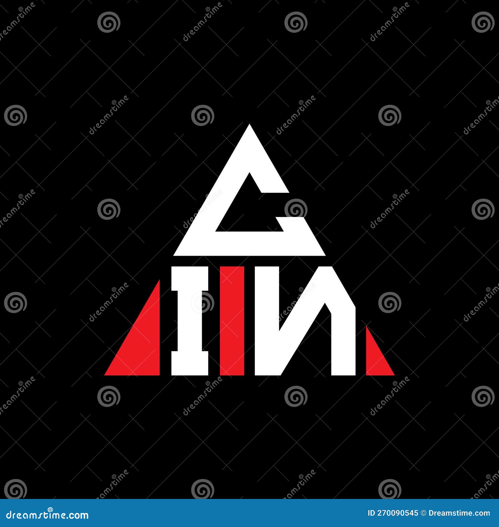 CIN Triangle Letter Logo Design with Triangle Shape. CIN Triangle Logo ...