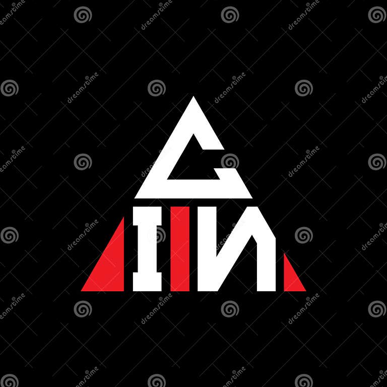 CIN Triangle Letter Logo Design with Triangle Shape. CIN Triangle Logo ...