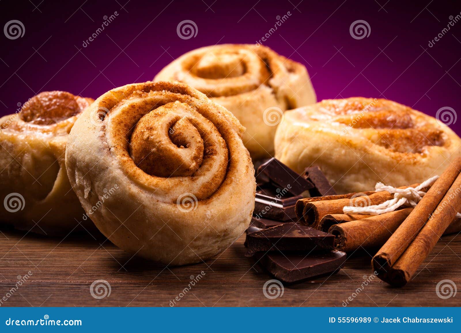 Cinamomo dulce Rolls imagen de archivo. Imagen de gordo - 55596989