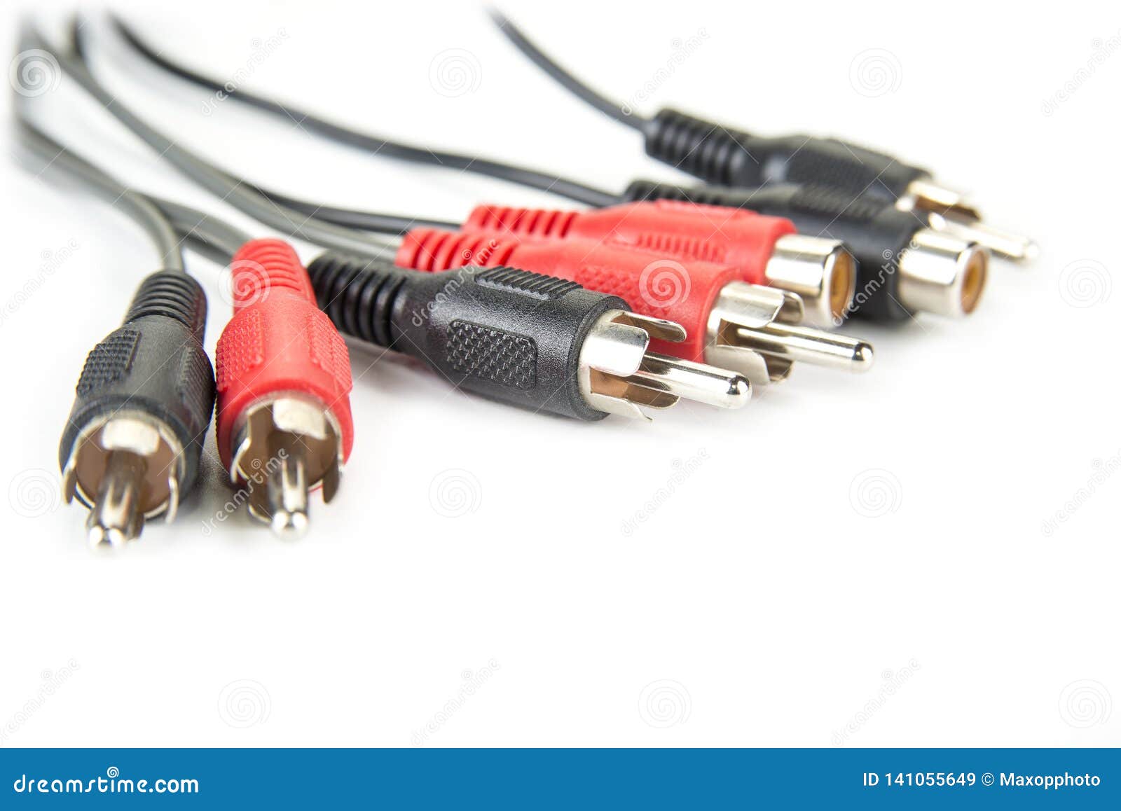 Cinch RCA Connectors for Audio and Video Stock Image - Image of channel ...
