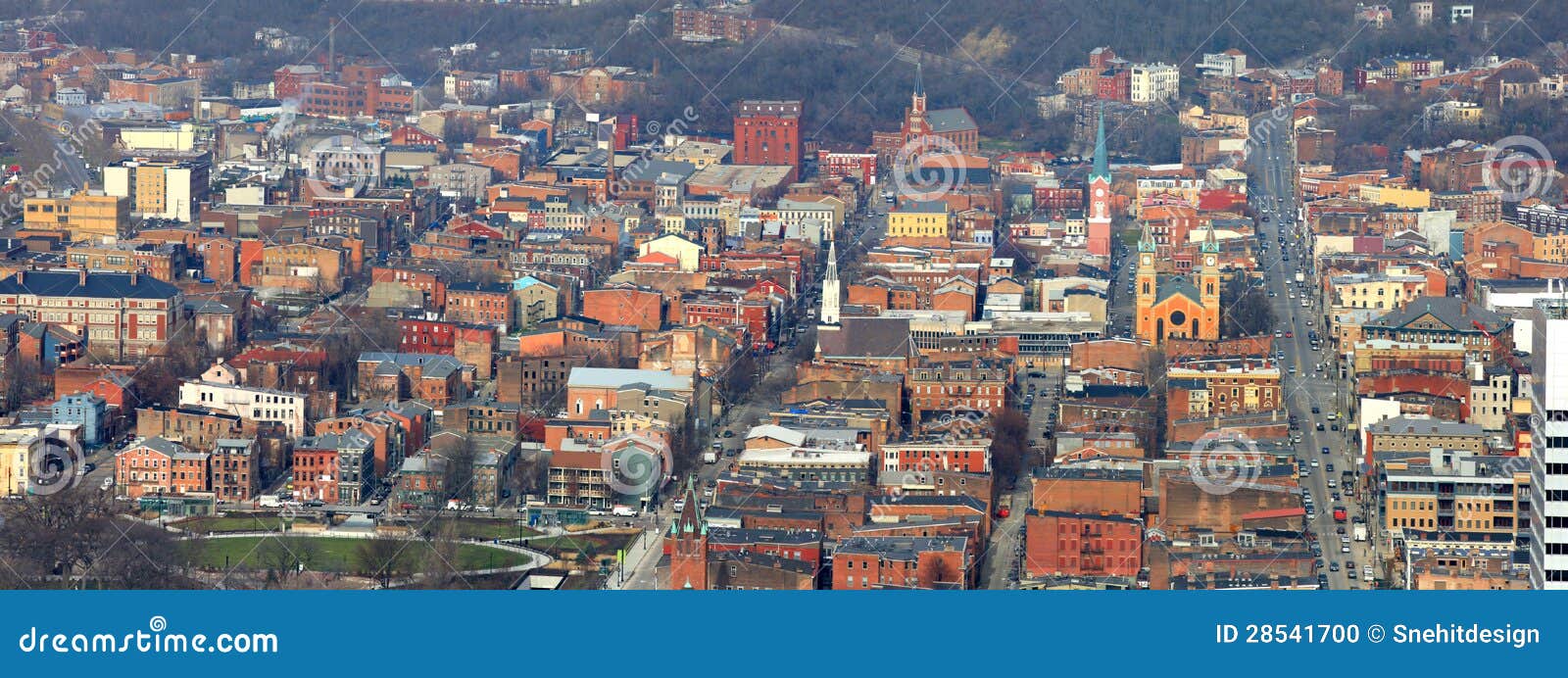 Cincinnati stock photo. Image of panorama, building, aerial - 28541700