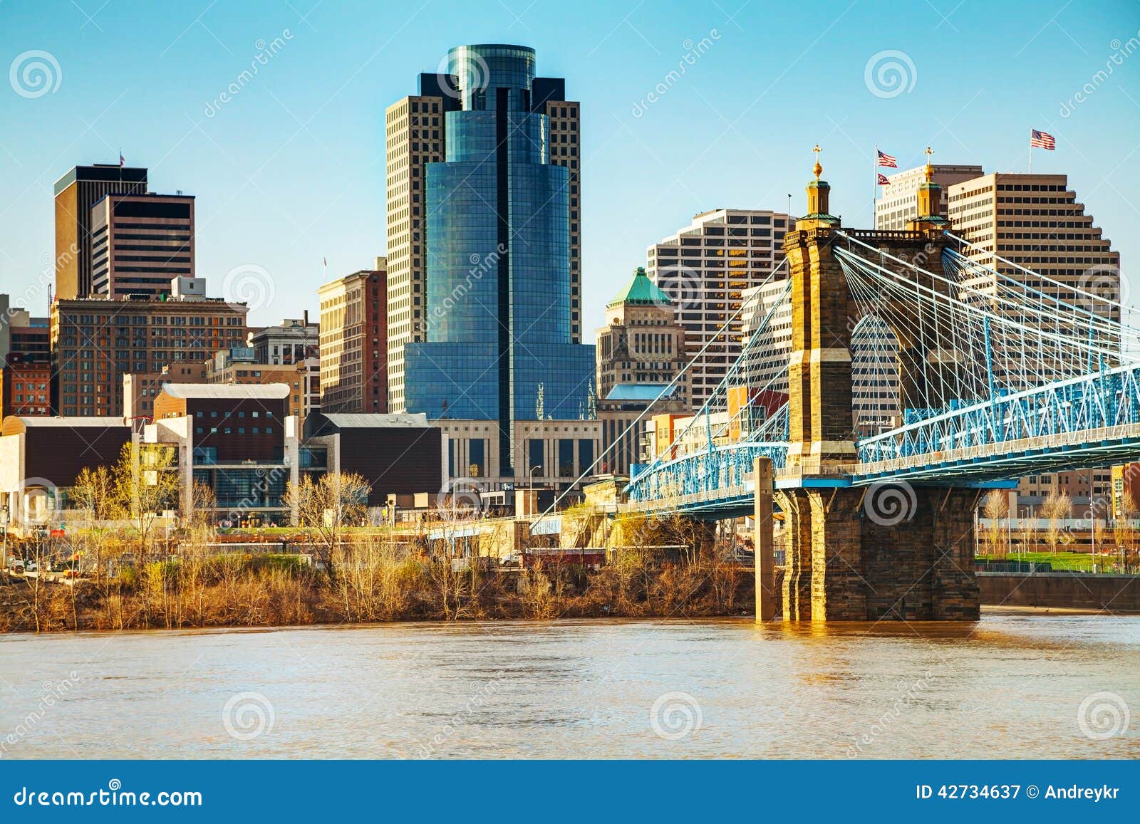 Cincinnati Downtown Overview Stock Image - Image of building, cityscape ...