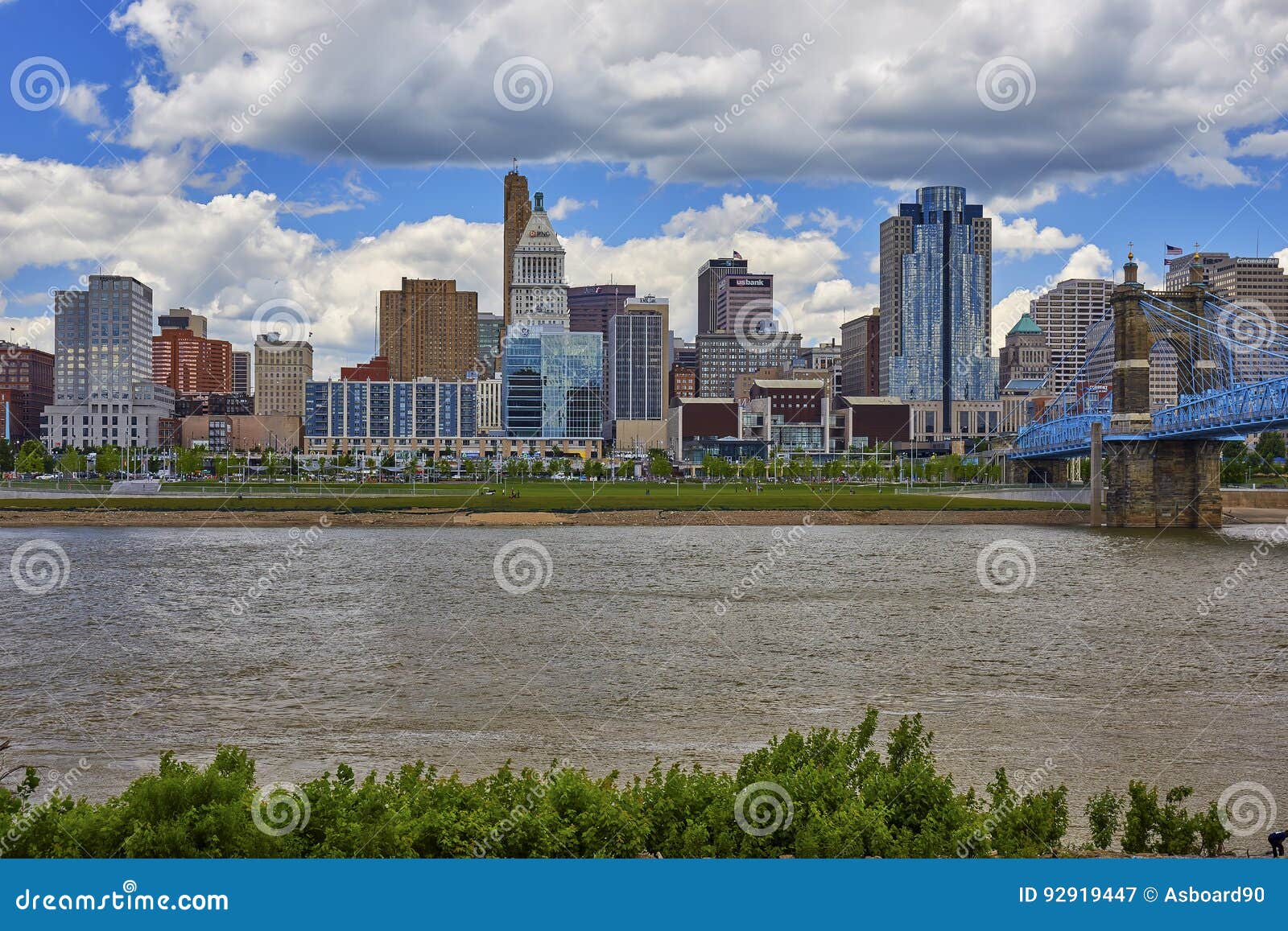 Cincinnati, Ohio Skyline editorial photography. Image of skyline - 92919447