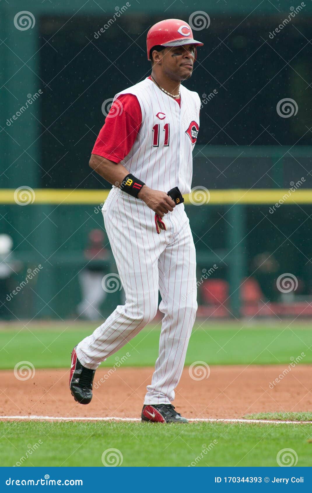 Barry Larkin editorial stock photo. Image of helmet - 170344393