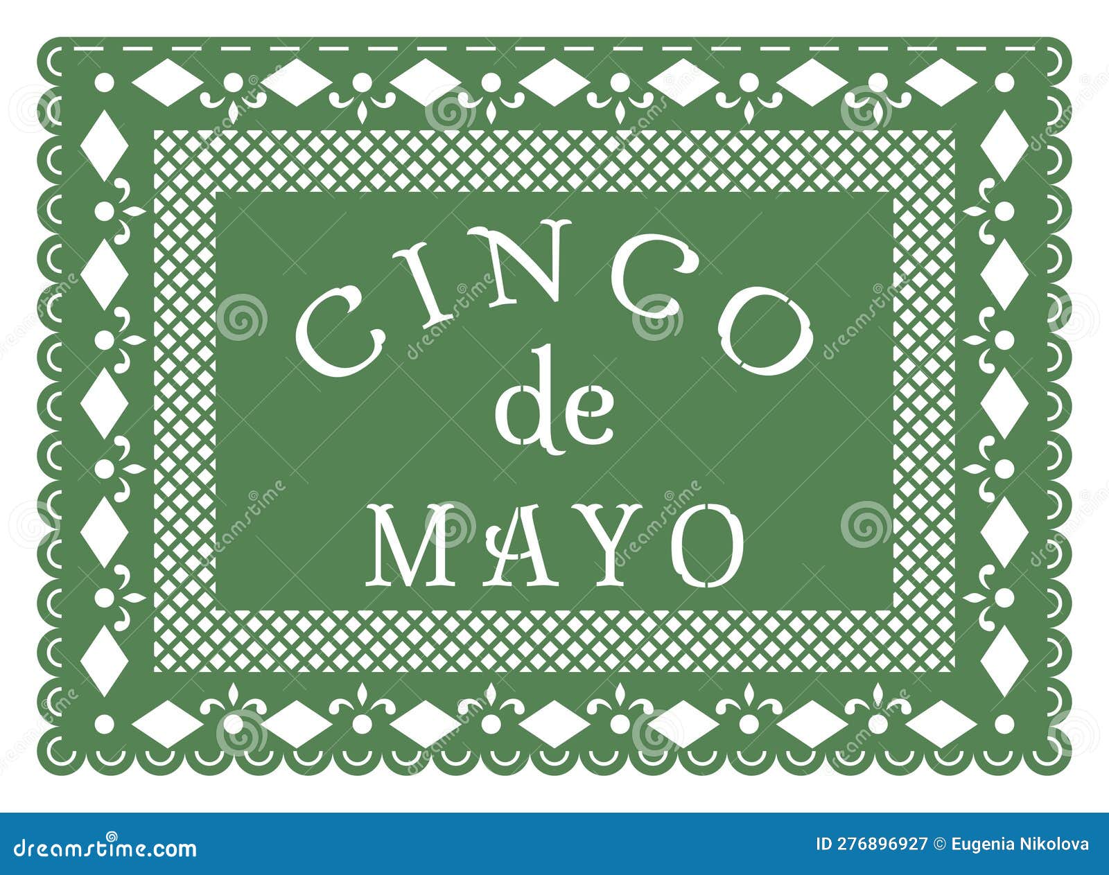 Cinco De Mayo Papel Picado Banner. Cut Out Design Element Stock Vector ...