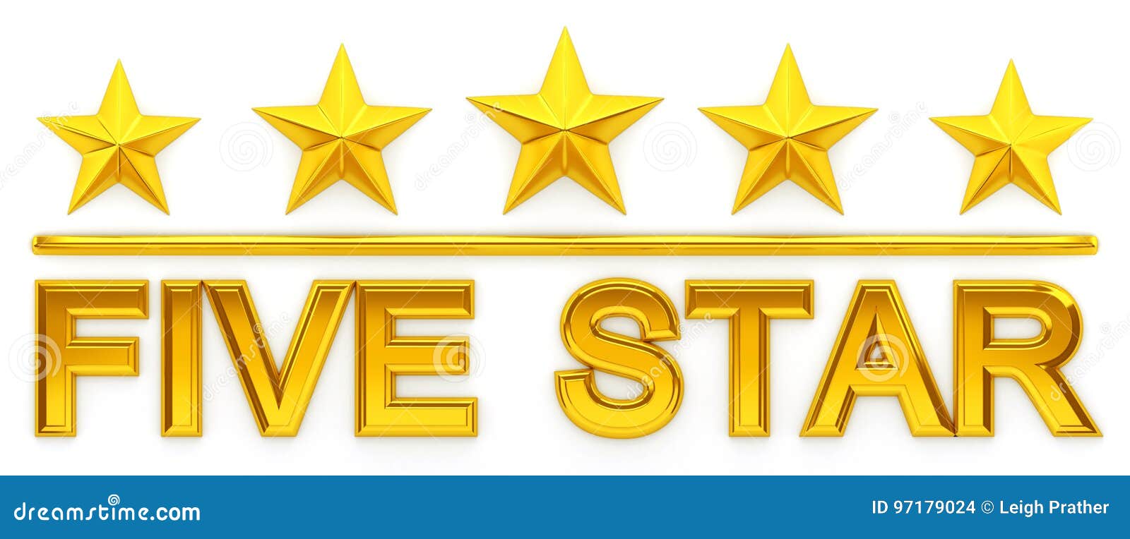 Cinco Estrella - Representación 3d Stock de ilustración - Ilustración ...