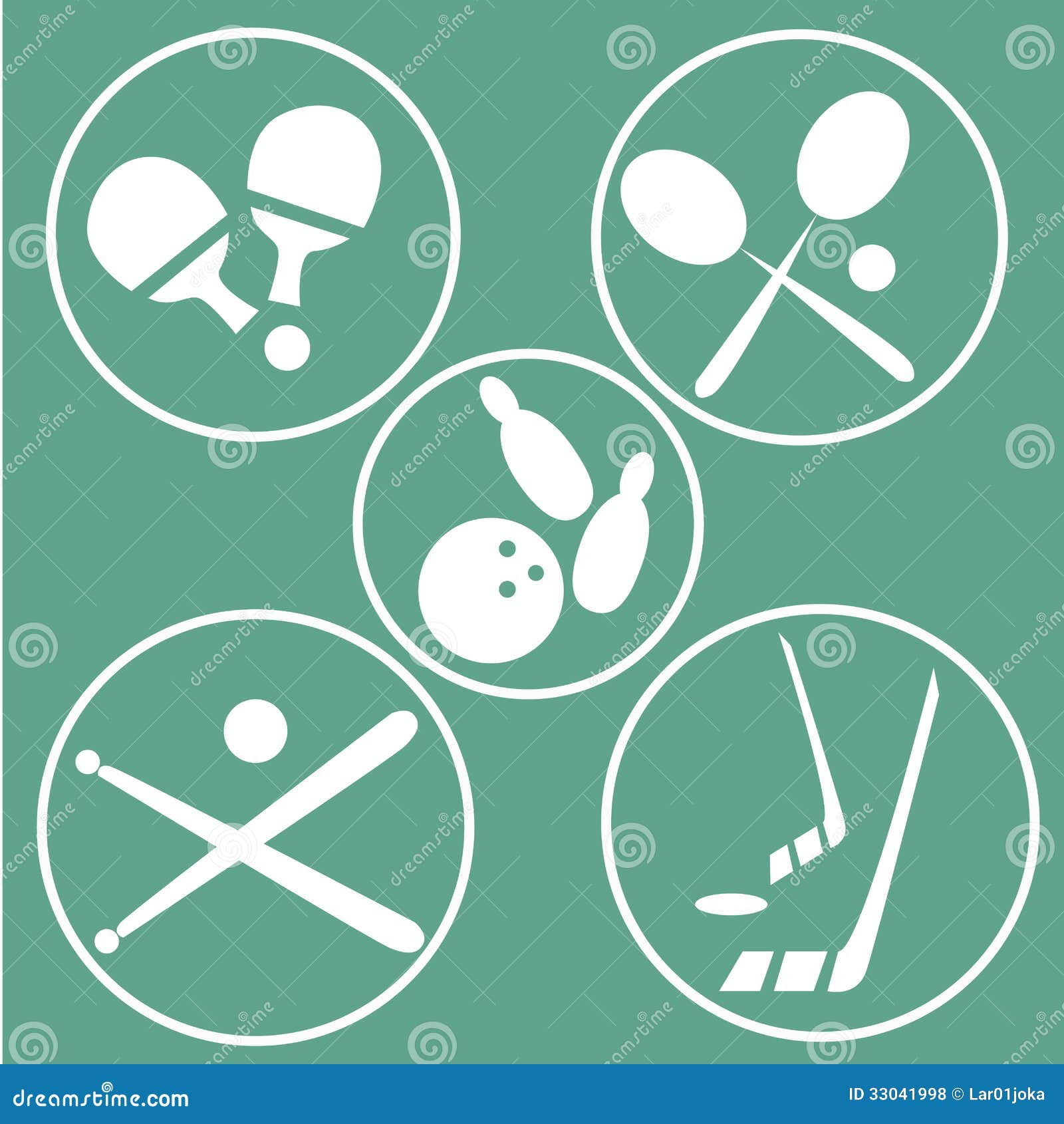 Cinco iconos de deportes ilustración del vector. Ilustración de ...